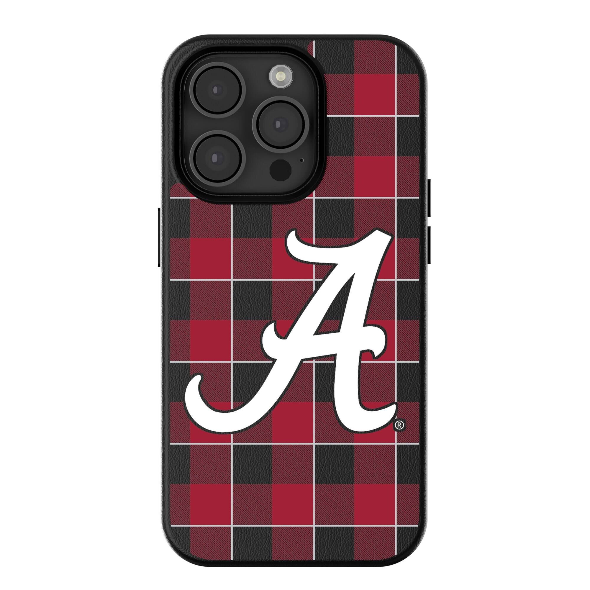 Keyscaper NCAA Alabama Crimson Tide Plaid Magnetic Bump iPhone Case 16 ...