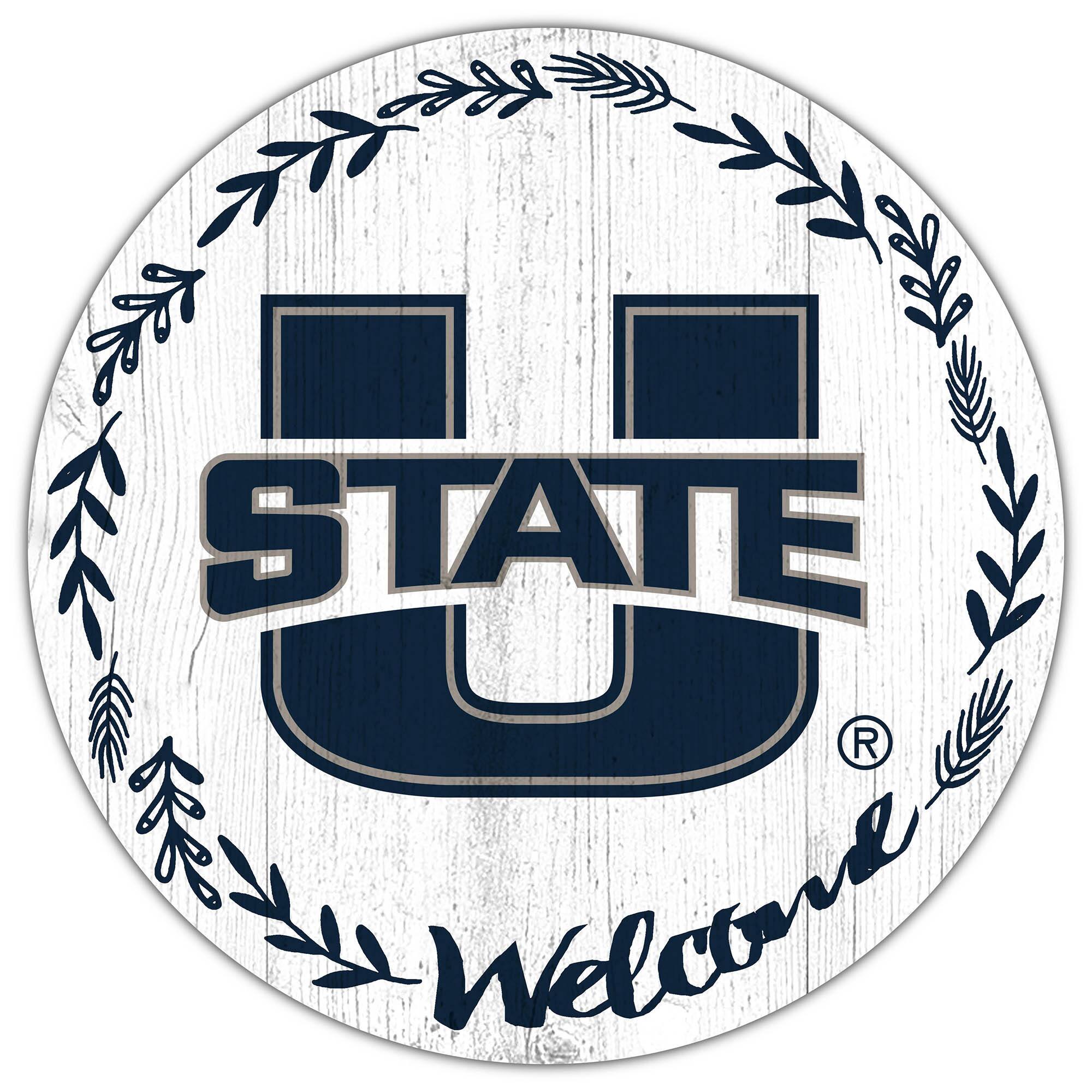 Fan Creations Utah State Aggies 12" Welcome Circle Sign Multicolor ...