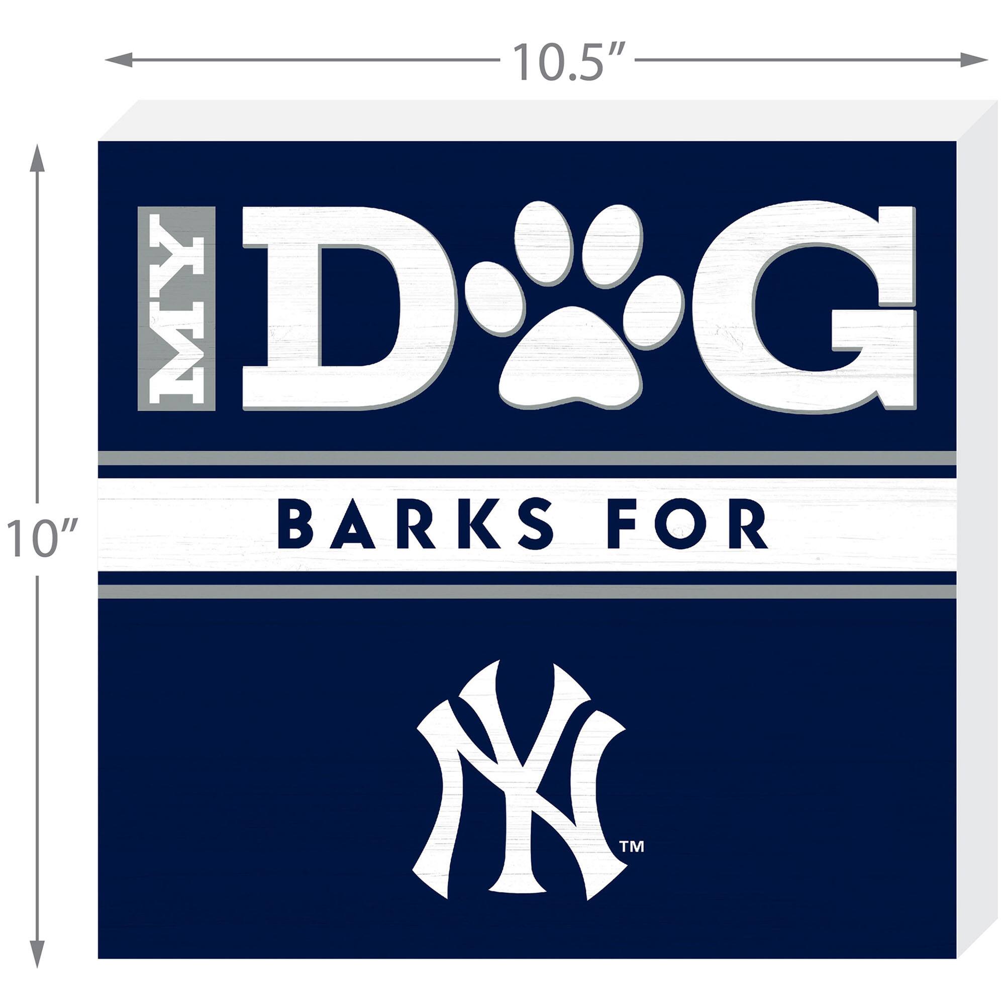 Imperial New York Yankees 10" x 10.5" Dog Barks Wood Wall Art ...