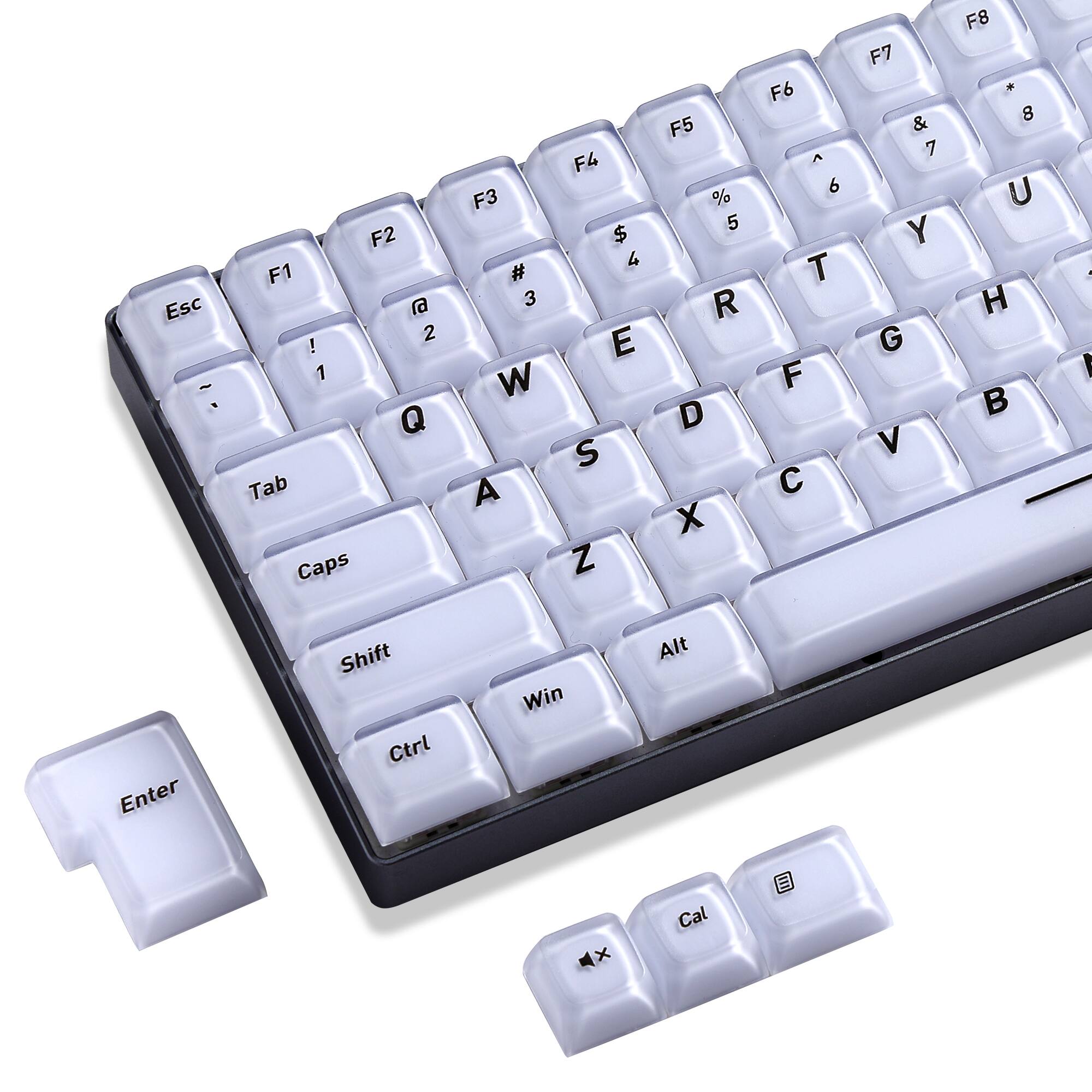 Womier Frosted Jelly Keycaps,CSA Profile Shine Through Keys for Most US ...