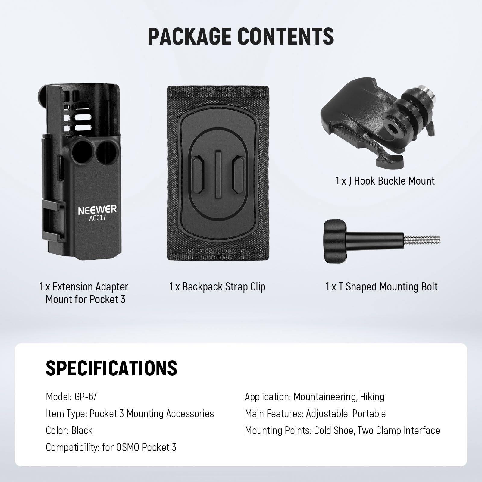 Neewer Pocket 3 4 in 1 Kit: Backpack Mount & Cage GP-67 - Best Buy