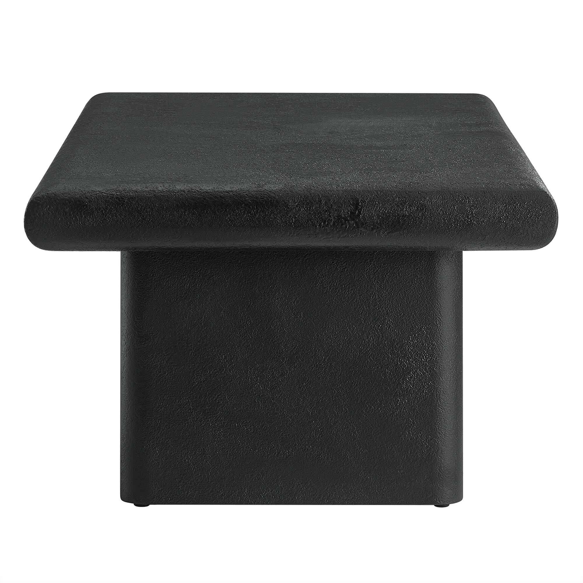 Relic Concrete Textured Coffee Table by Modway Black EEI-6578-BLK - Best Buy