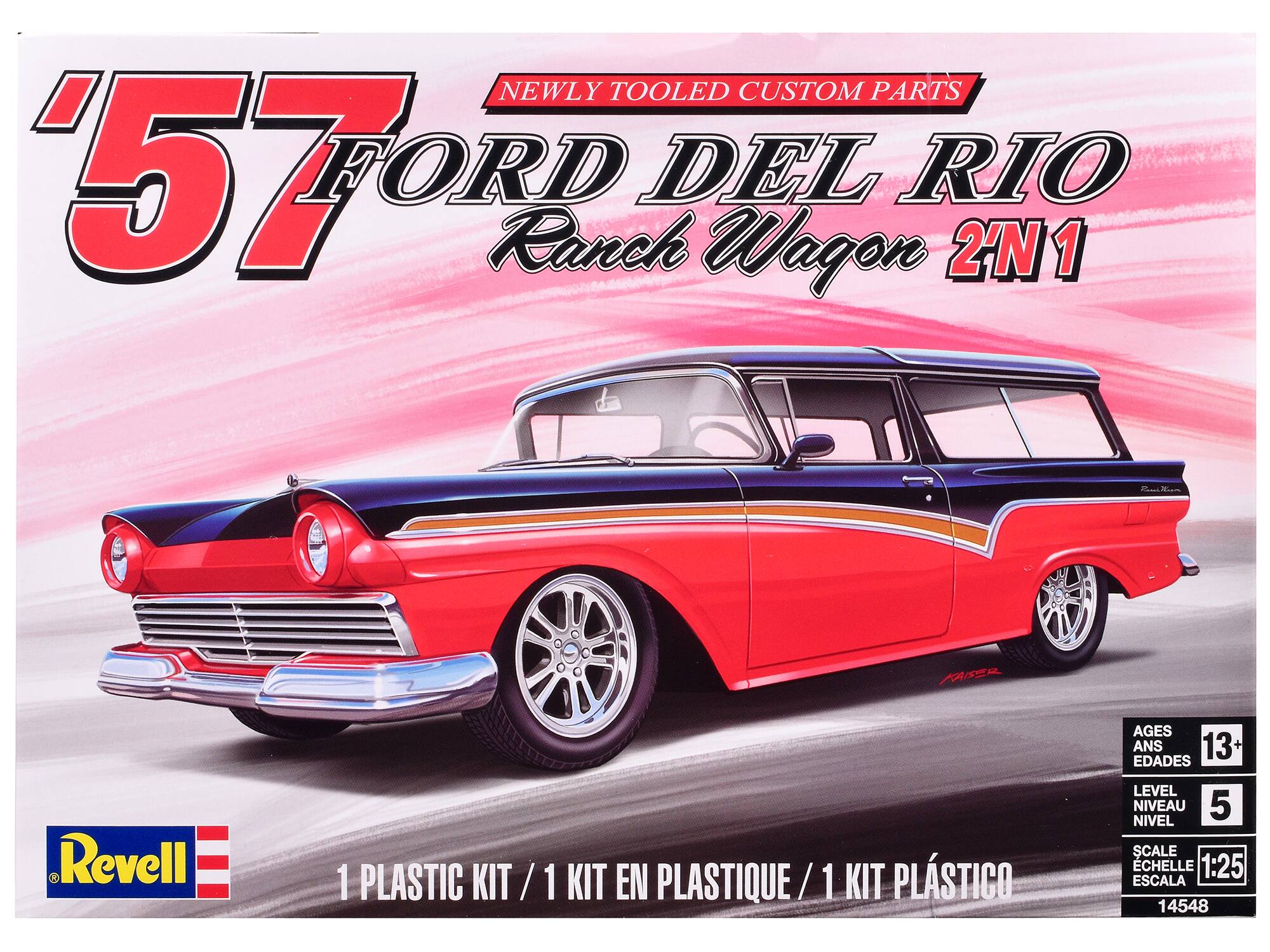 Level 5 Model Kit 1957 Ford Del Rio Ranch Wagon 2 in 1 Kit 1/25 Scale ...
