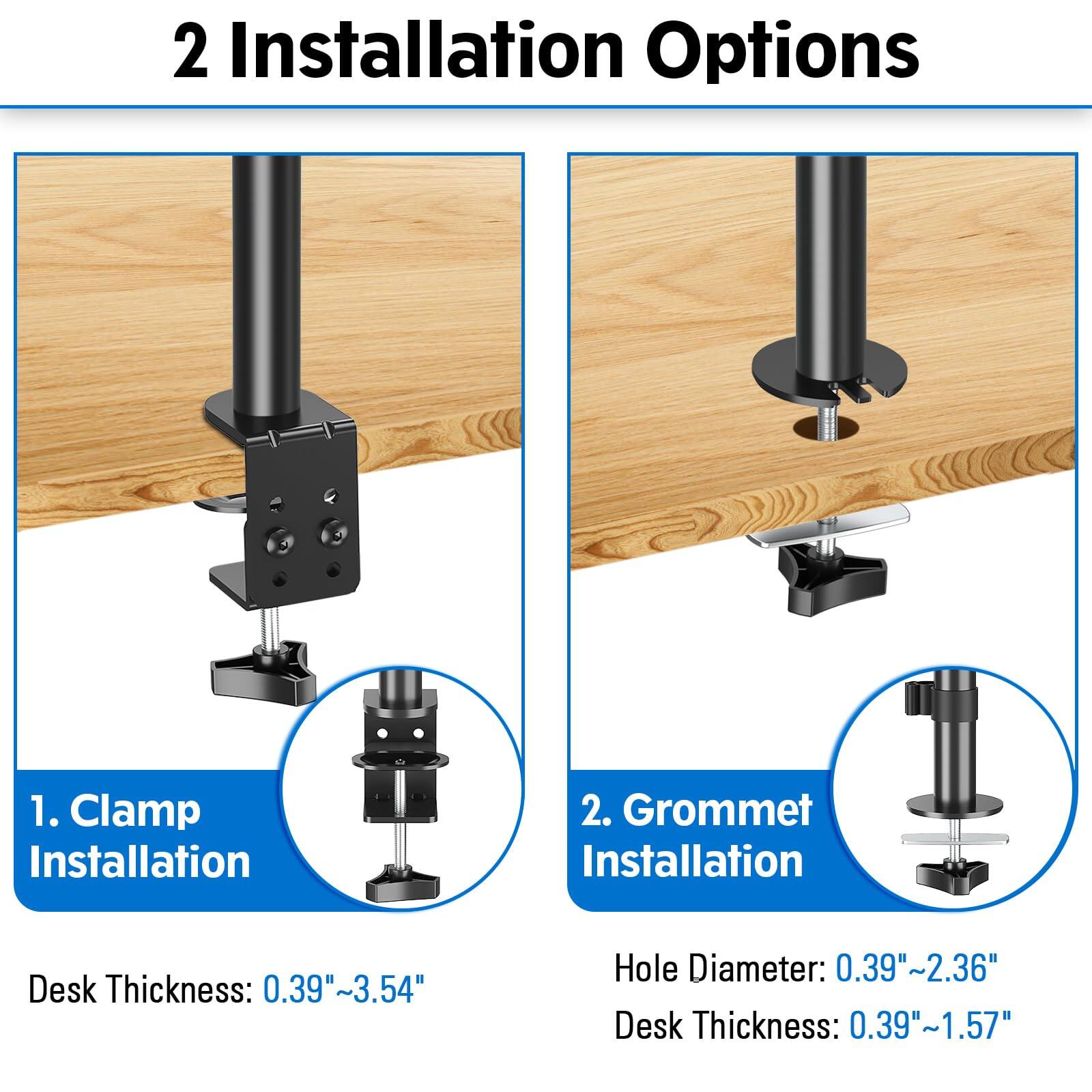 Hirose Alice Single Monitor Mount Adjustable Stand For Max 32 Inch Flat ...