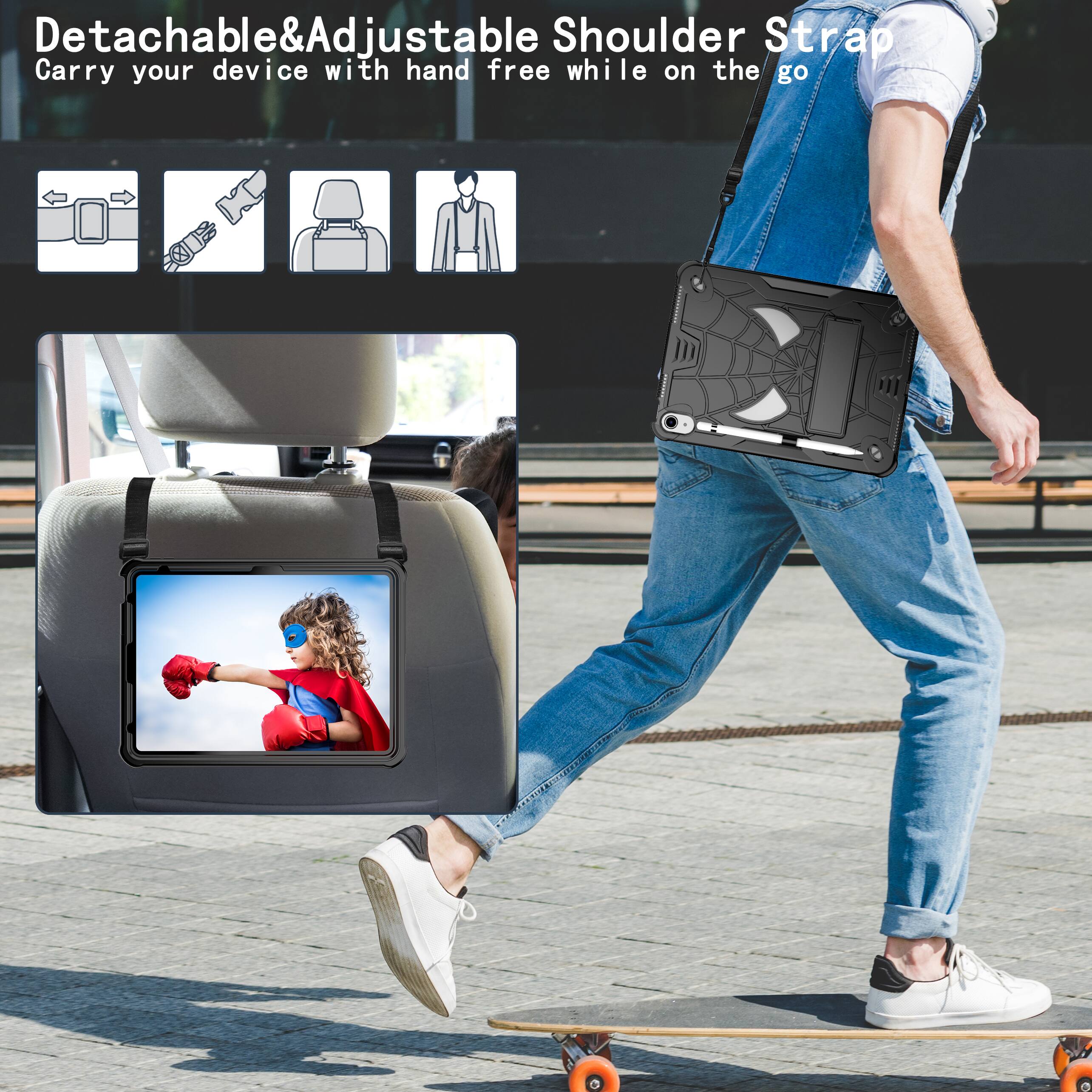 Dteck Rugged Case for Apple iPad (A16) 11" 2025 with Detachable ...