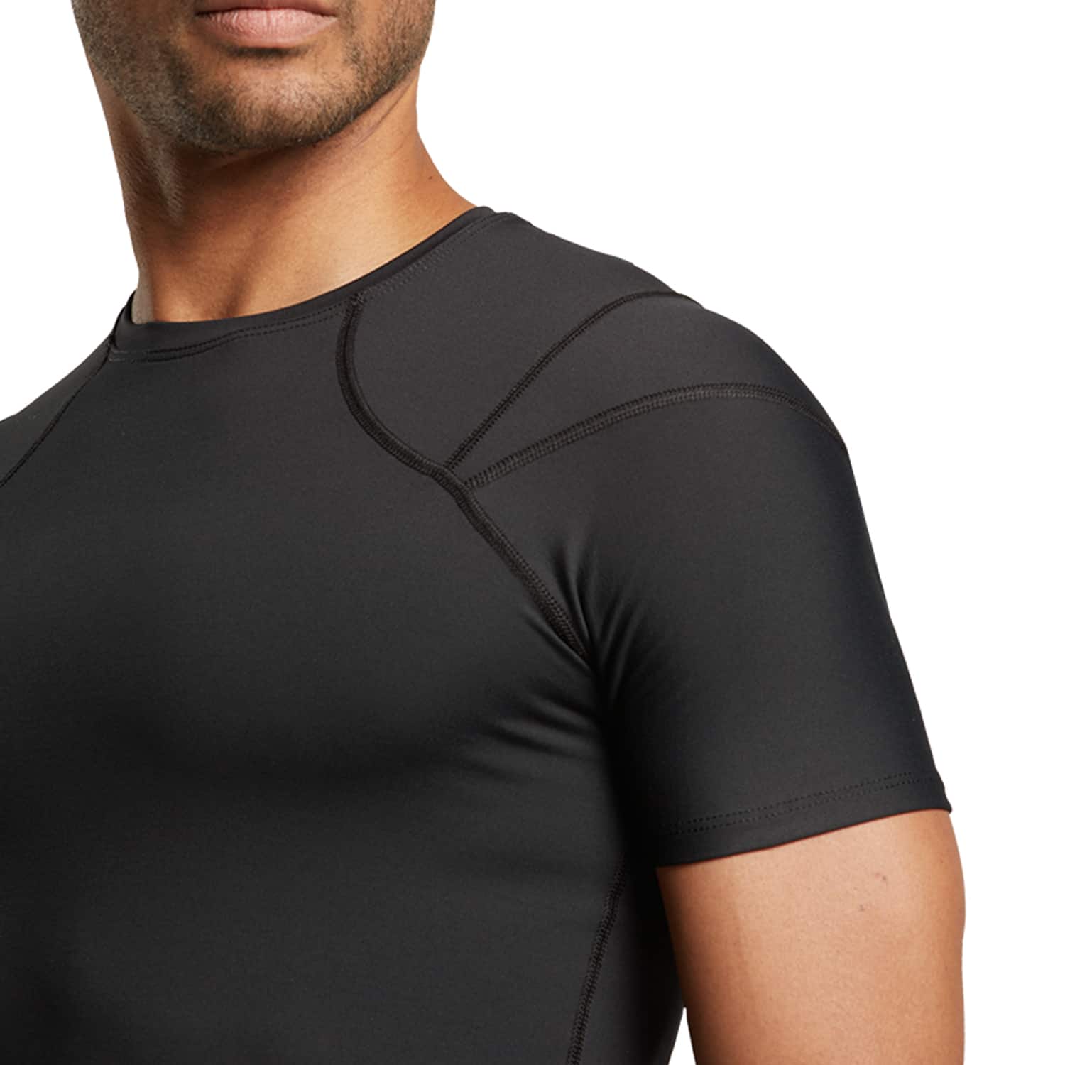 Best Buy: Tommie Copper Men's Short Sleeve Shoulder Support Shirt Black ...