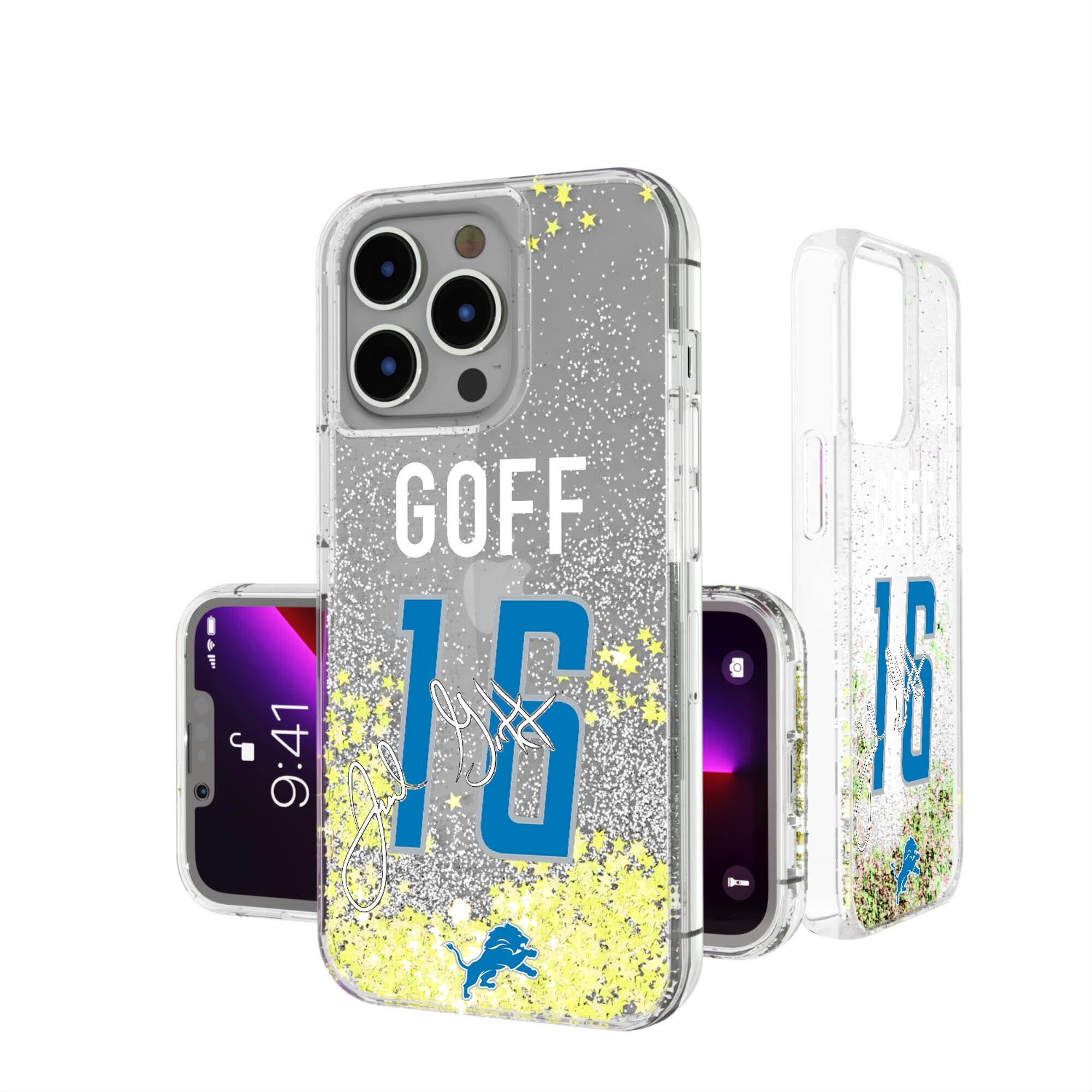 Keyscaper NFL Jared Goff Detroit Lions iPhone Glitter Phone Case 14 ...