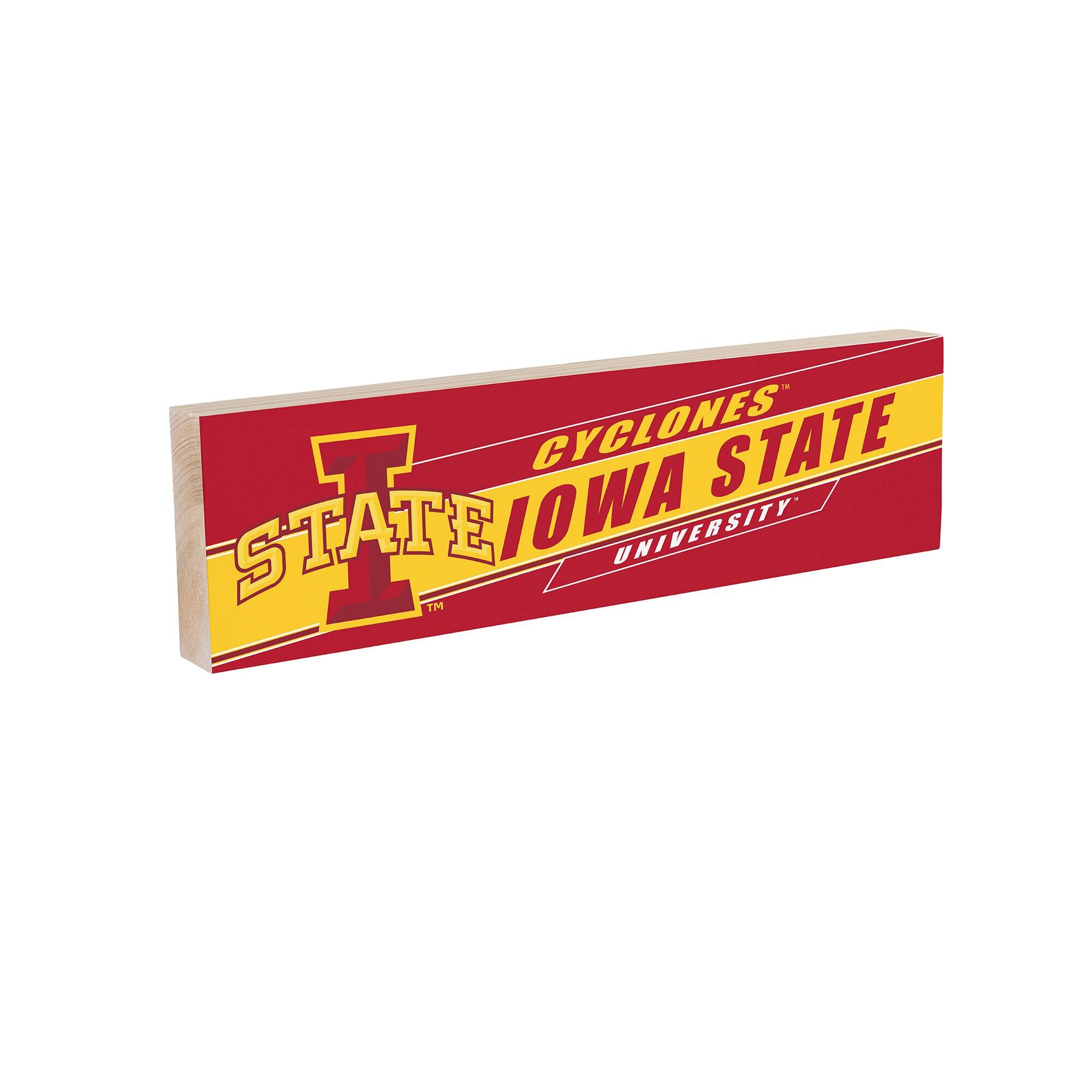 Evergreen Enterprises Iowa State Cyclones 5" x 18" Shadow Logo Wood ...