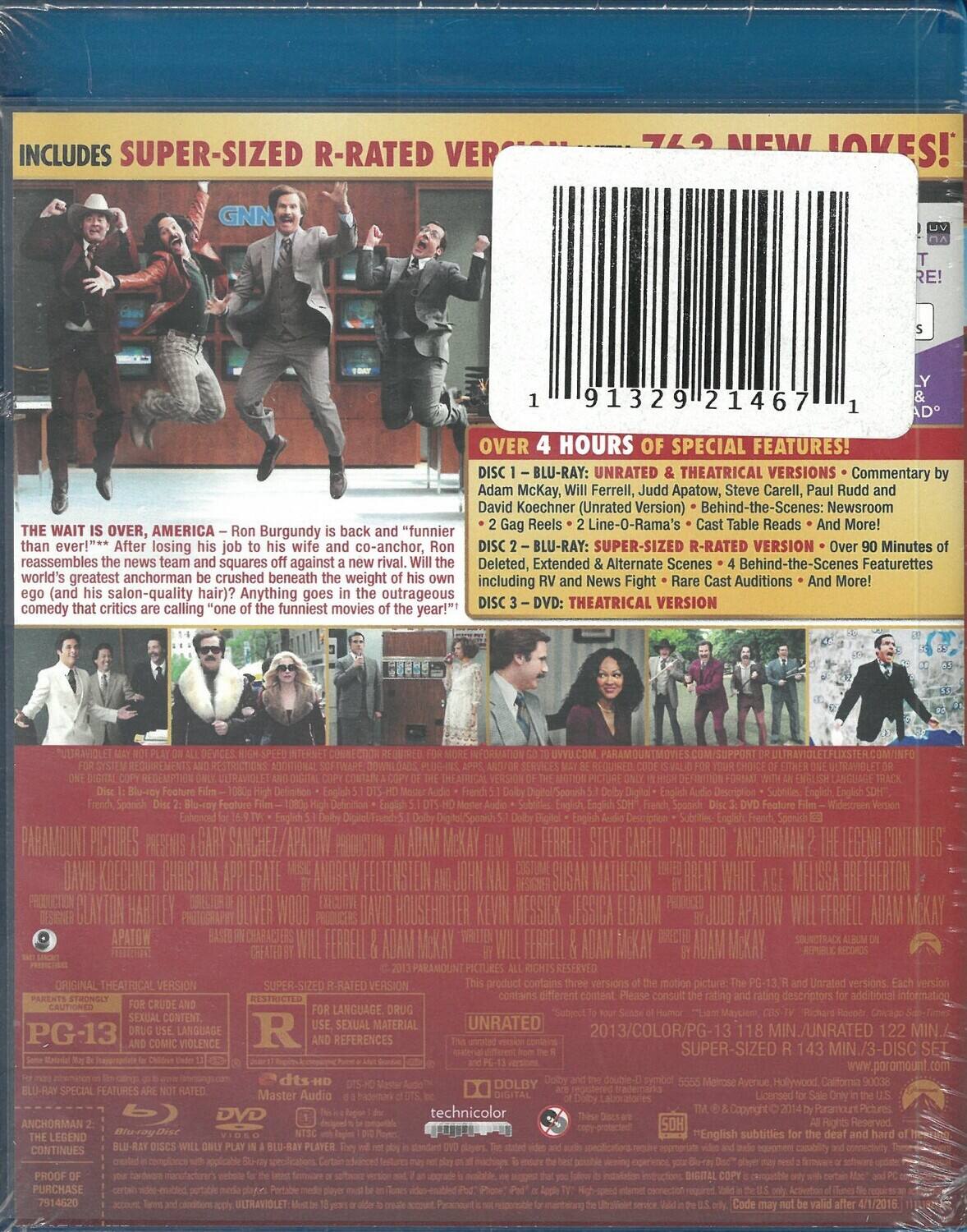 Anchorman 2: The Legend Continues BLU RAY - Best Buy