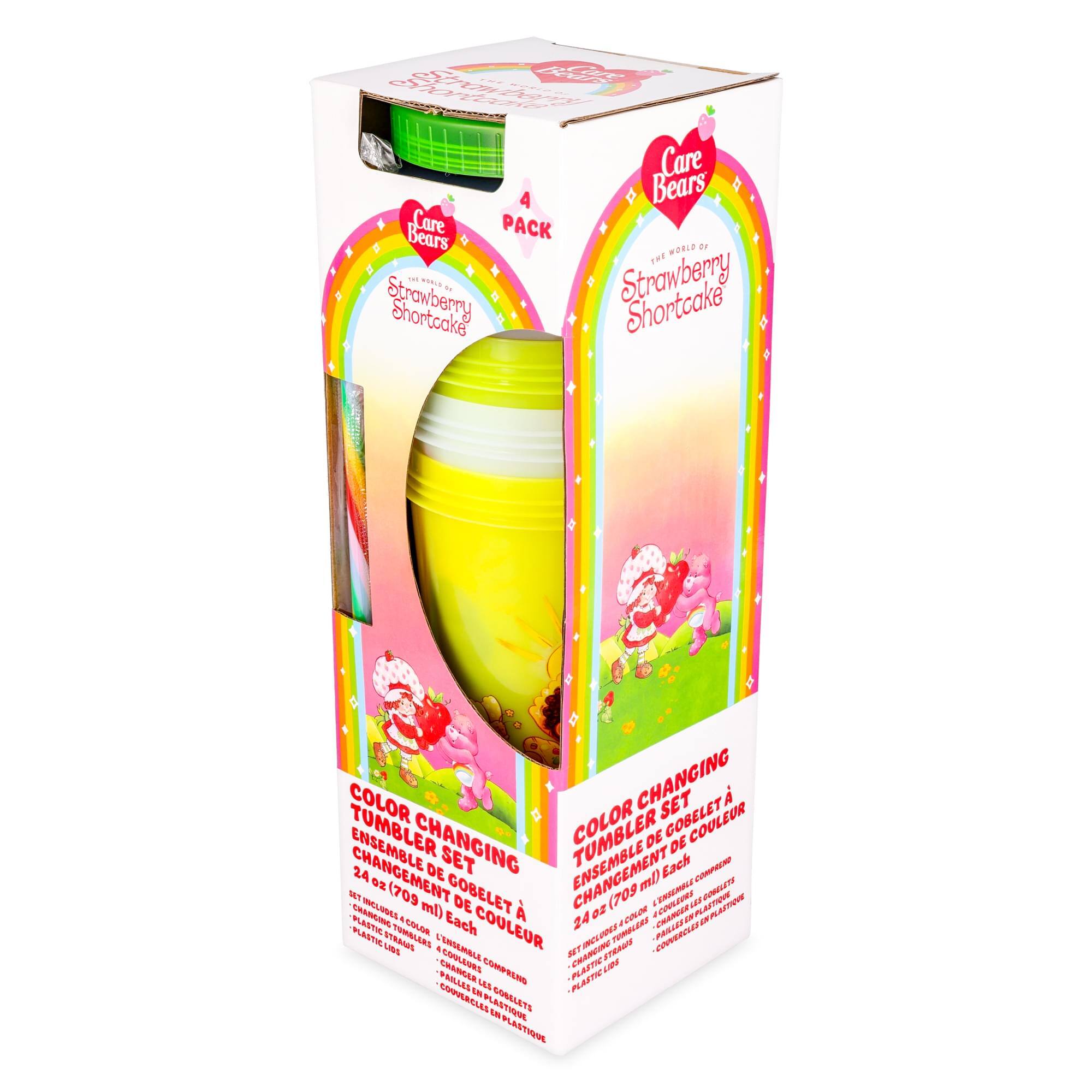 Silver Buffalo Care Bears x Strawberry Shortcake 4 Piece Color Changing ...