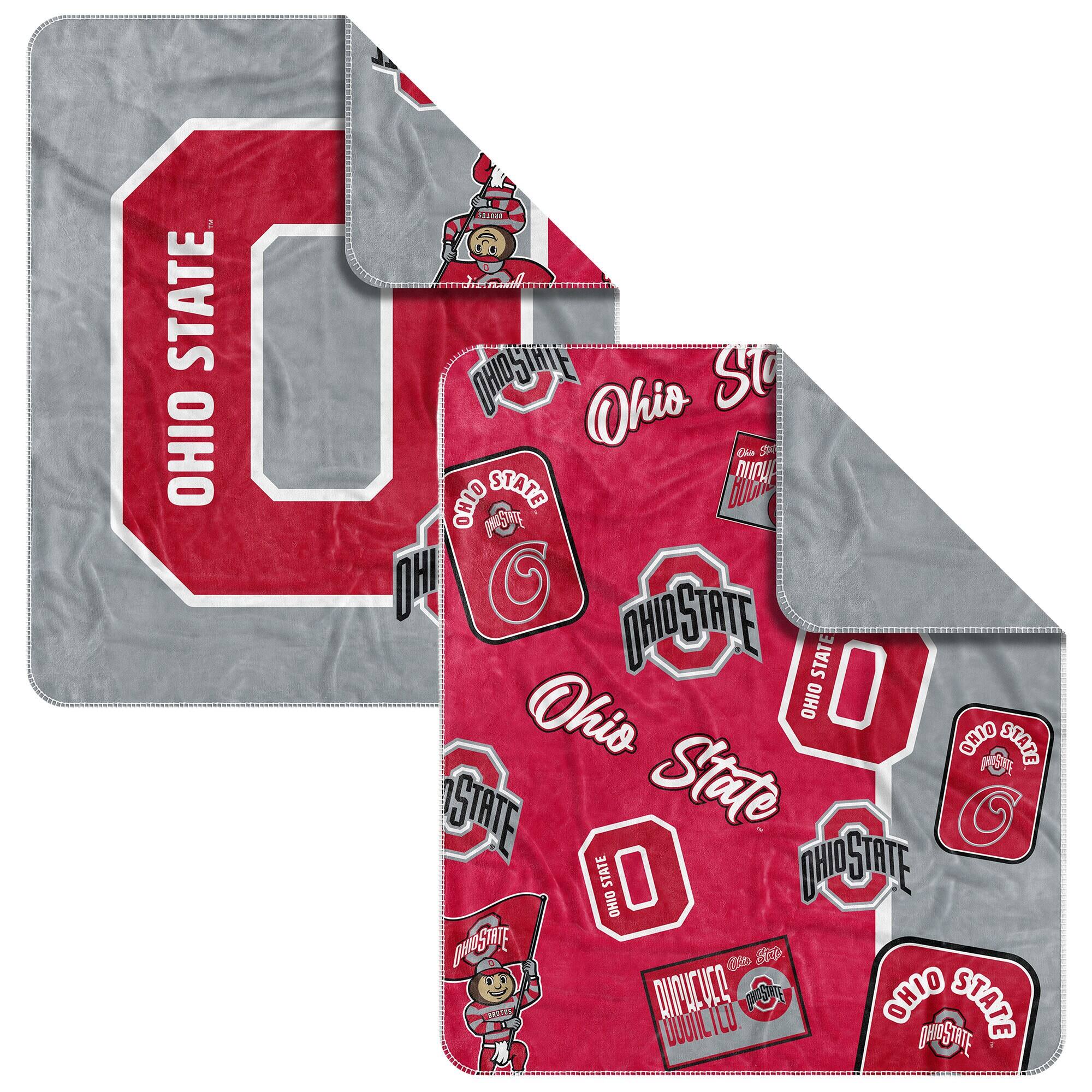 DREAM Logo Brands - Ohio State Buckeyes 50- x 60- Weave Throw Blanket ...