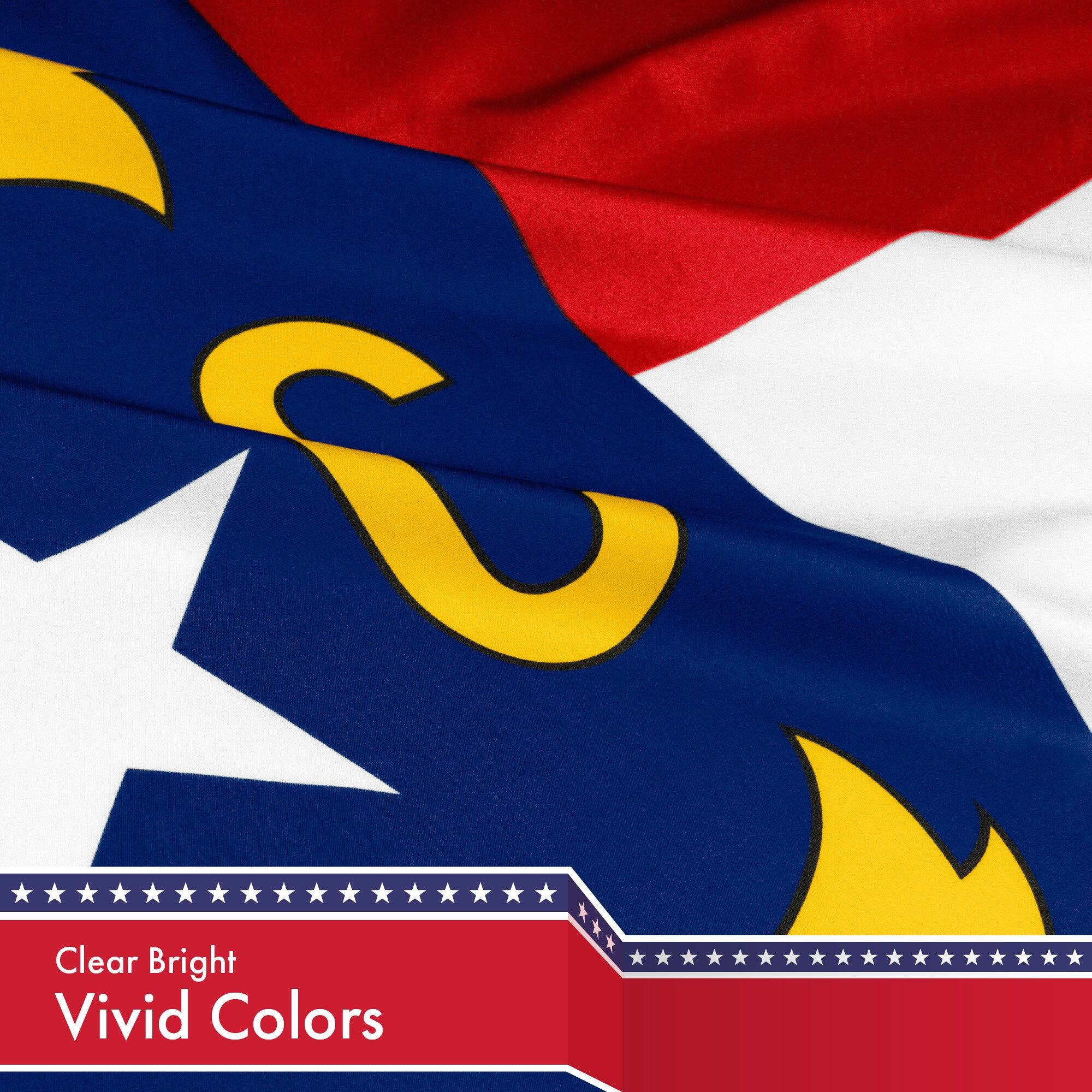 G128 North Carolina State Flag 3x5 ft 2 Pack 150D Printed Polyester ...