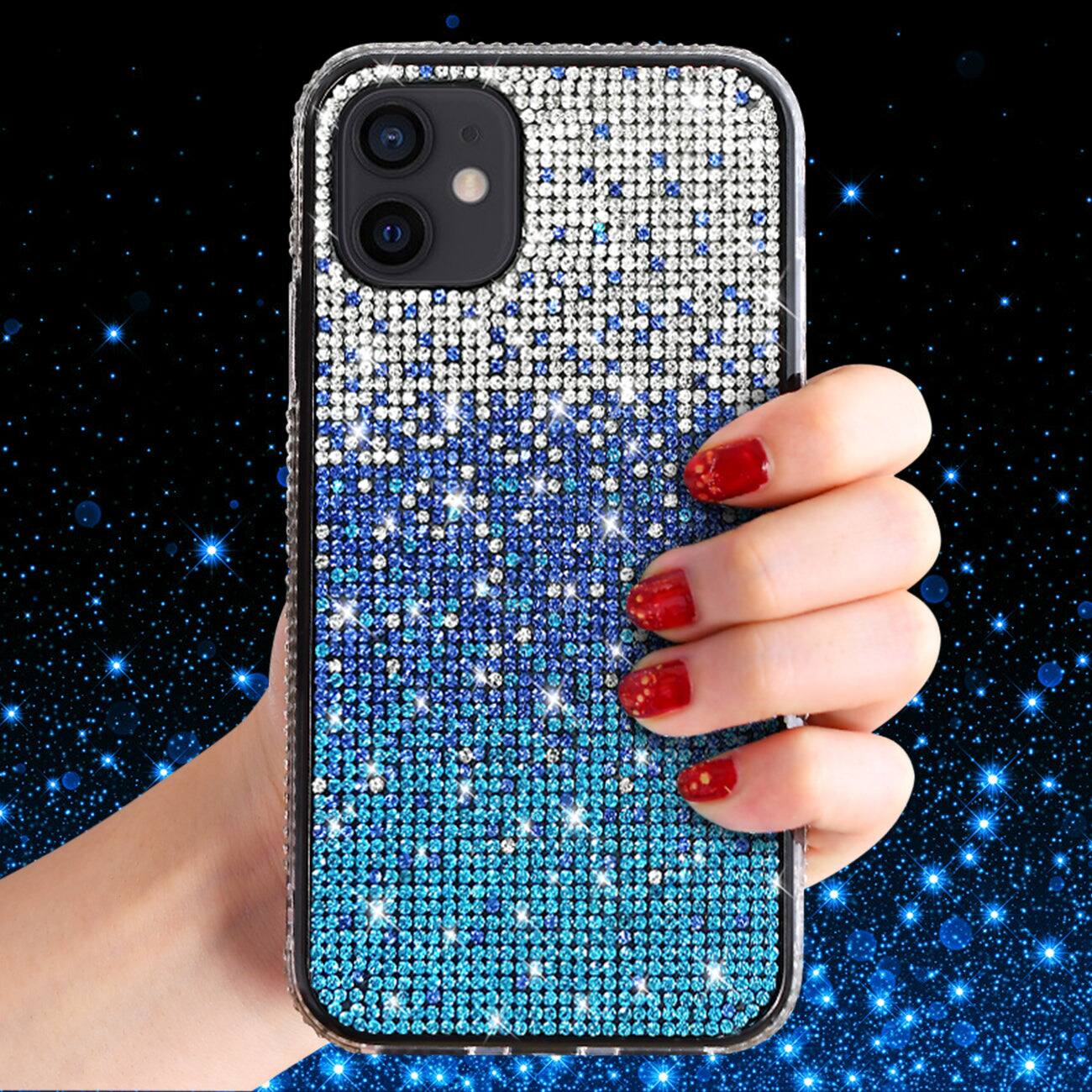 Reiko Design Diamond Case For Apple Iphone 12 Mini In Blue - Best Buy