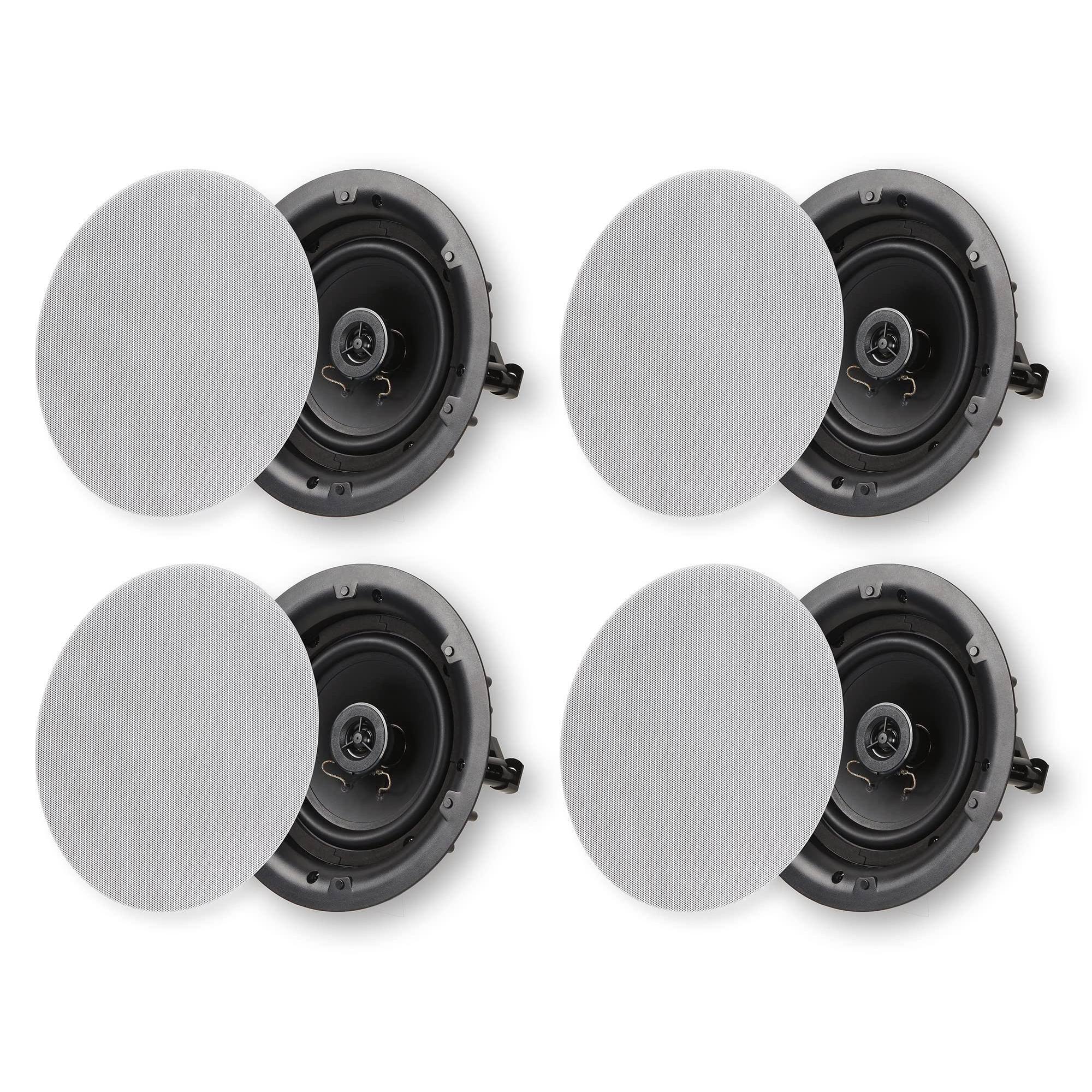 Pacoar Cade 2 way Ceiling Wall Round Speakers Pack Inch Woofer Cutout ...