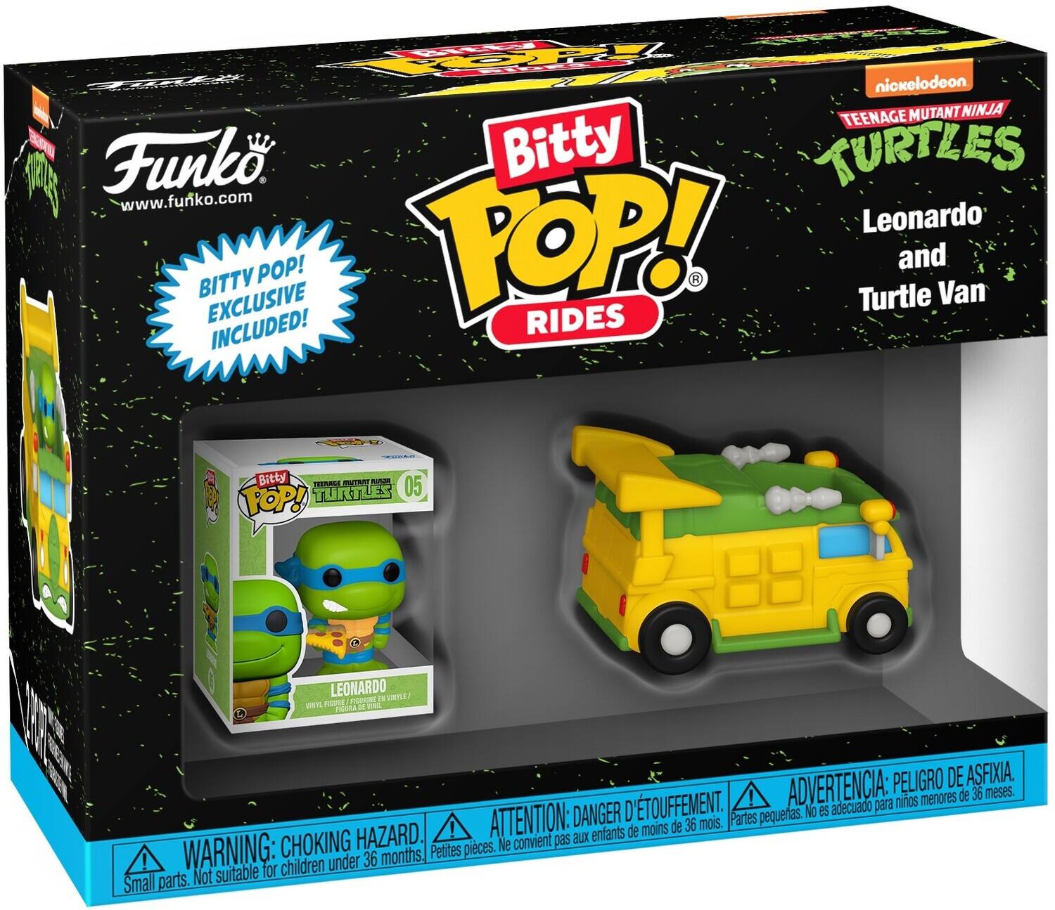 Funko Bitty POP! Ride: Teenage Mutant Ninja Turtles Leonardo with Van ...