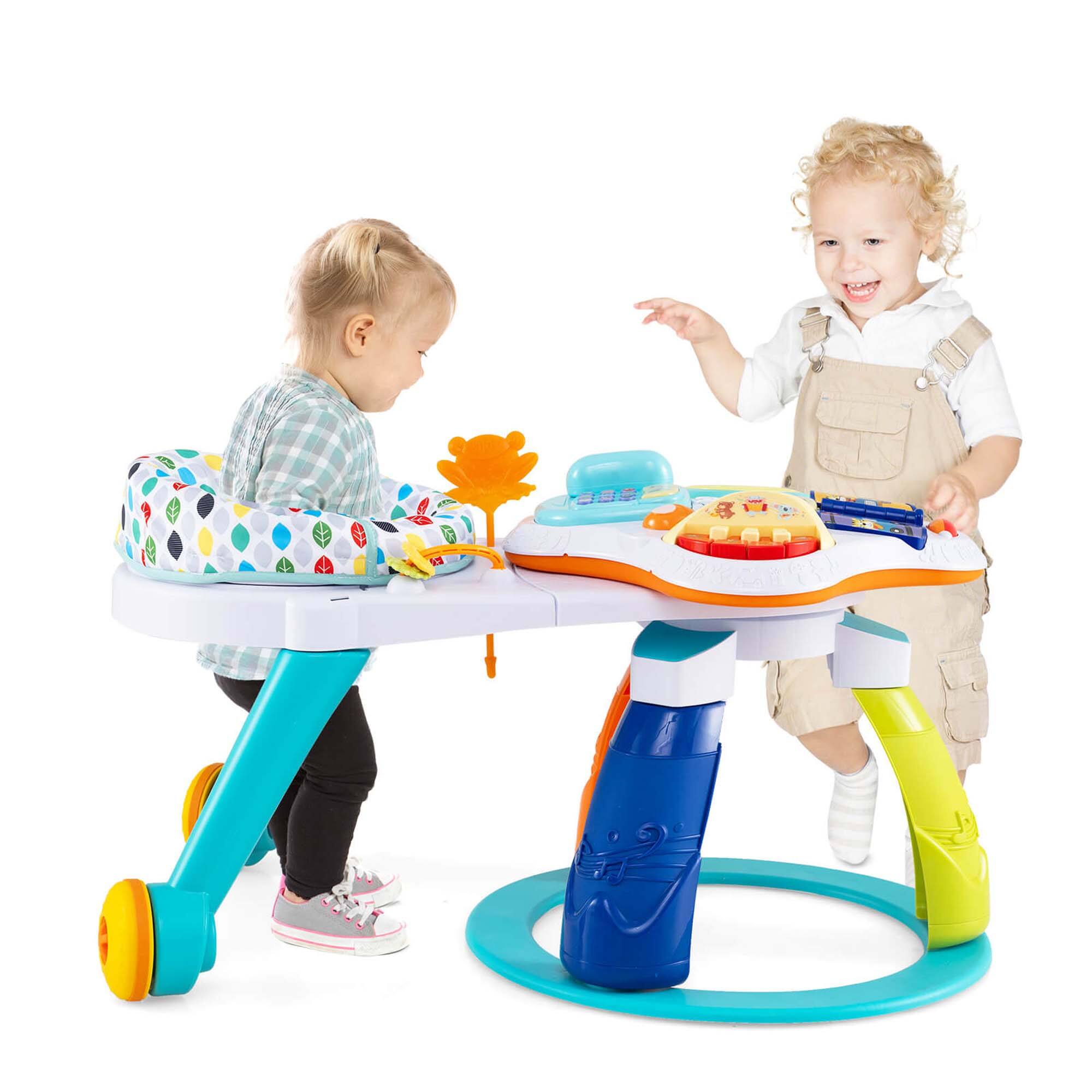 Costway 3 in 1 Baby Stationary Activity Center Walk Around Kids Play ...