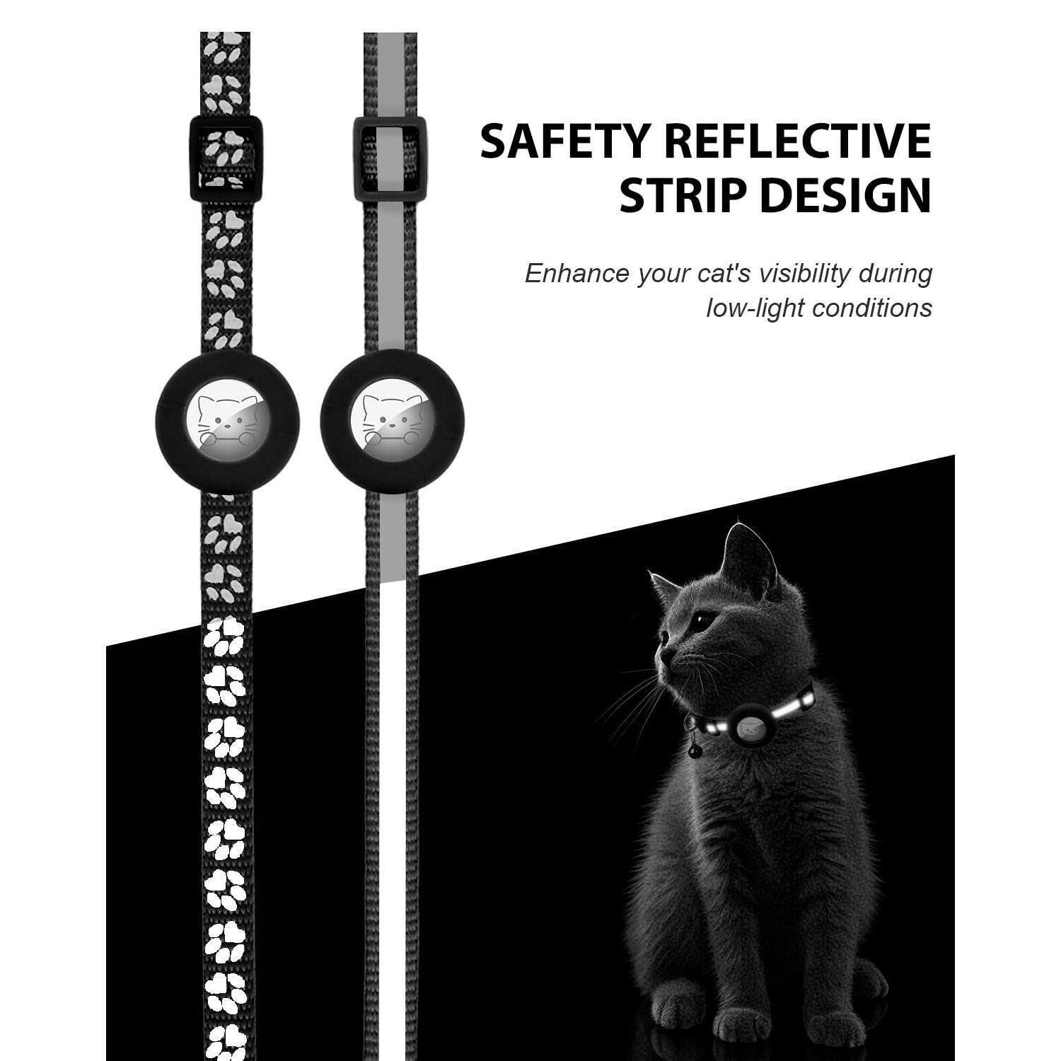 Leash Valley Refurbished Excellent Reflective Airtag Cat Collar ...