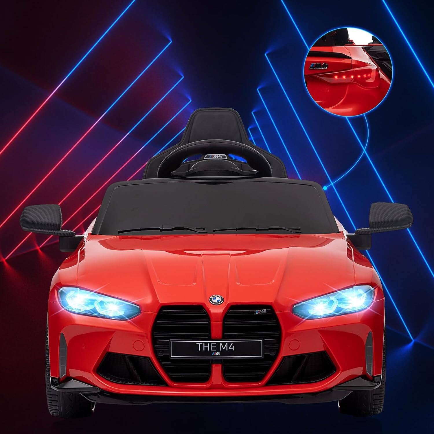 GARVEE Licensed BMW M4 Kids Car,12V Ride On Car for Kids,Battery ...