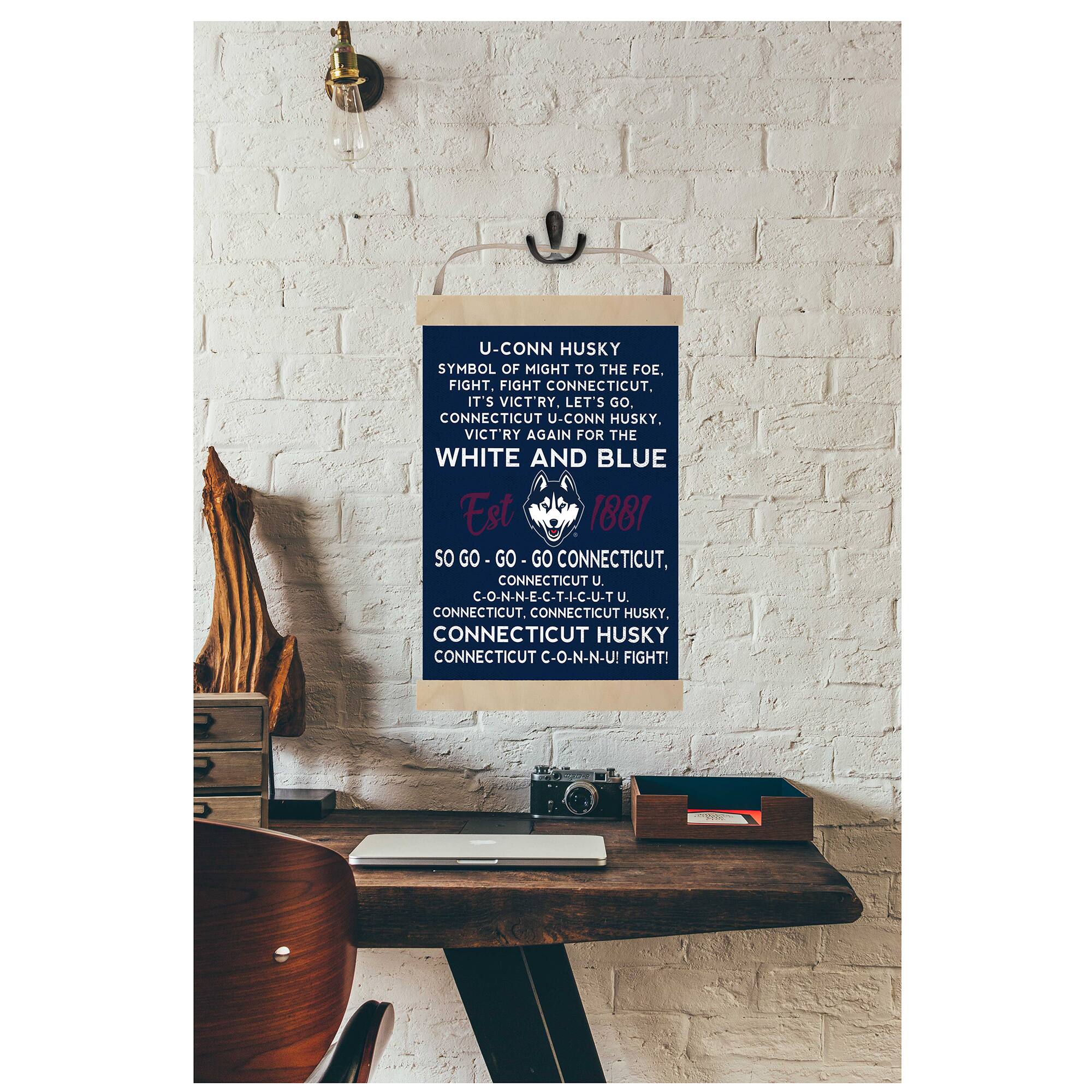 Jardine UConn Huskies 12'' x 20'' Fight Song Banner Sign Navy 4966560 ...