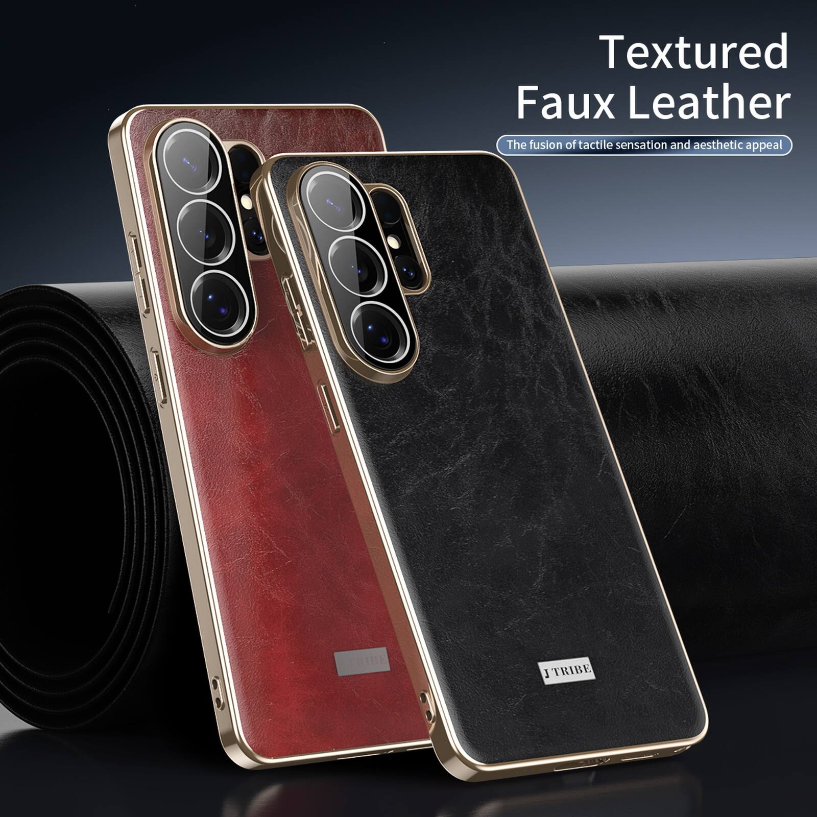 Dteck Faux Leather Texture Case for Samsung Galaxy S26 Ultra ...