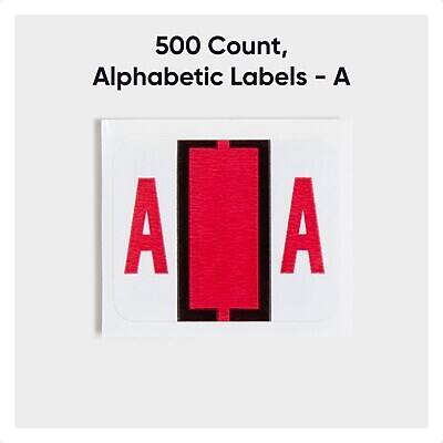 Smead BCCR Color Coded Alphabetic Labels, 1" x 1.25", 500/Roll Red BCCR ...