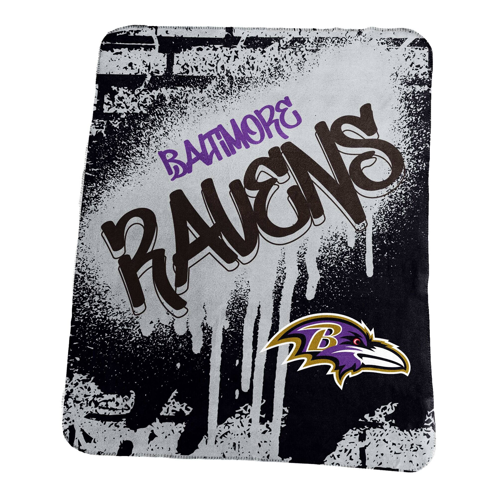 Logo Brands Baltimore Ravens 50" x 60" Classic Graffiti Fleece Throw ...