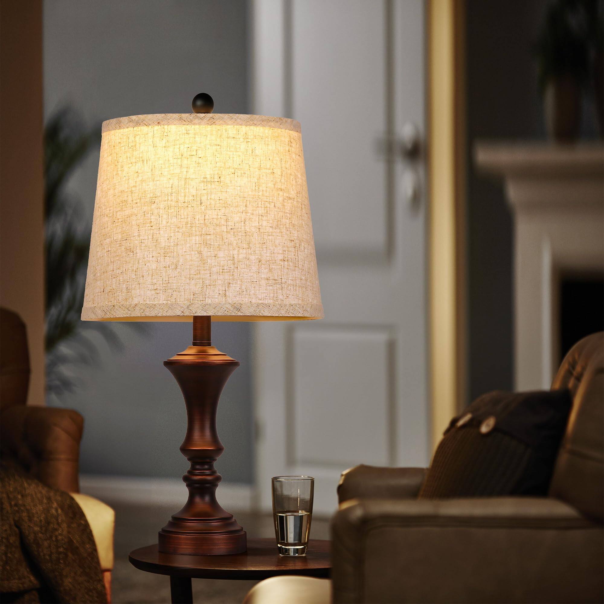 HM 1810 Retro Table Lamps Set Nightstand Lamp Bedroom Vintage Rustic ...