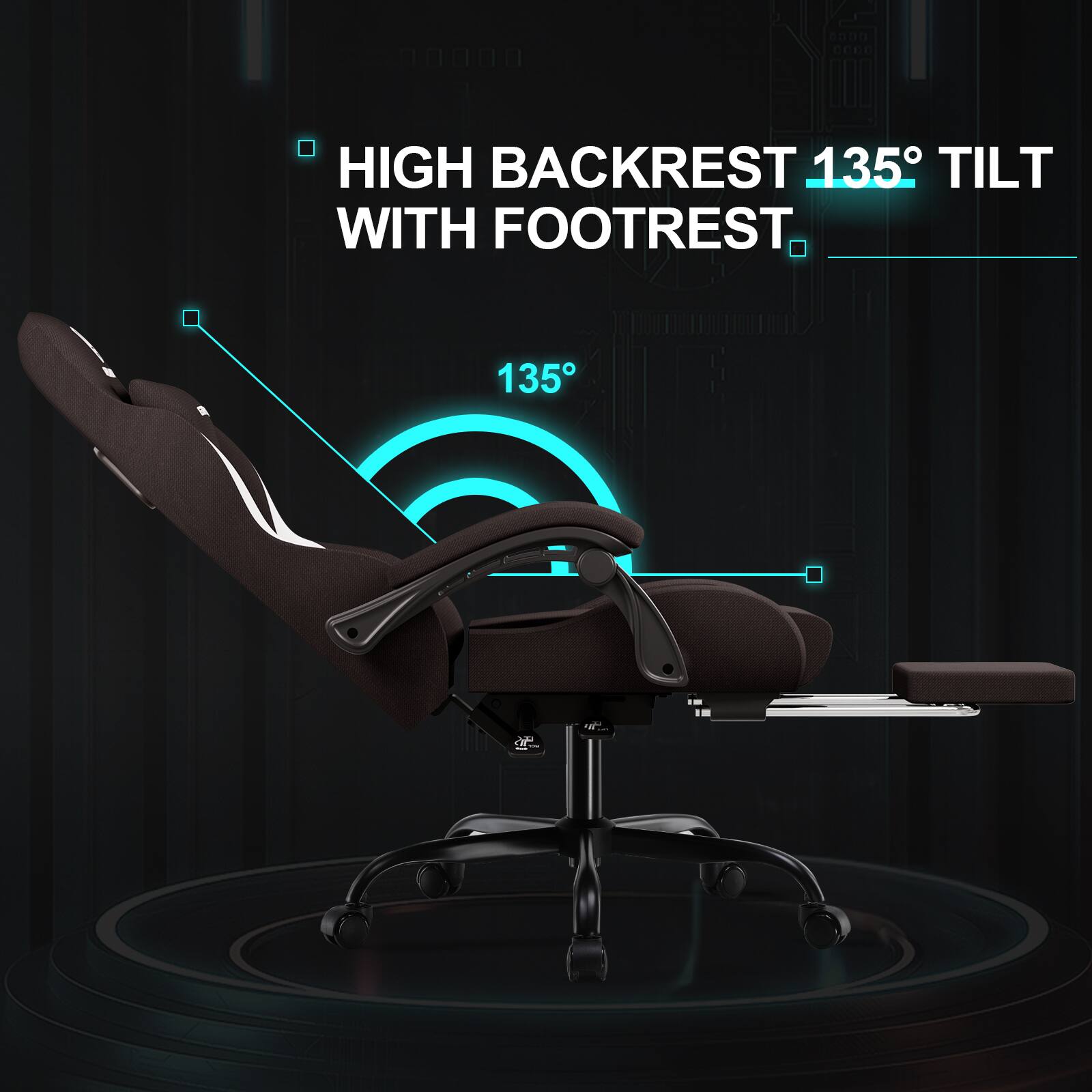 Best Buy: GTPlayer GT905 Adjustable Gaming Chair with Breathable Fabric ...