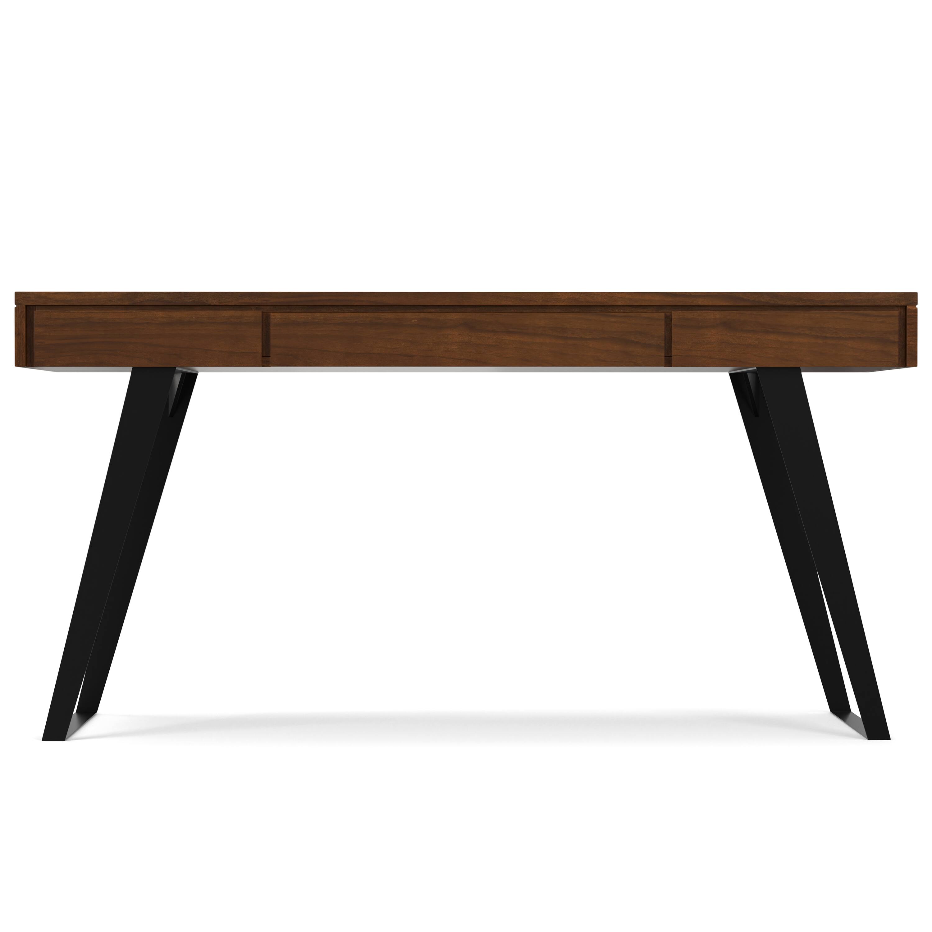 Simpli Home Lowry Modern Industrial 54 inch Wide Desk Walnut AXCLRY-14 ...