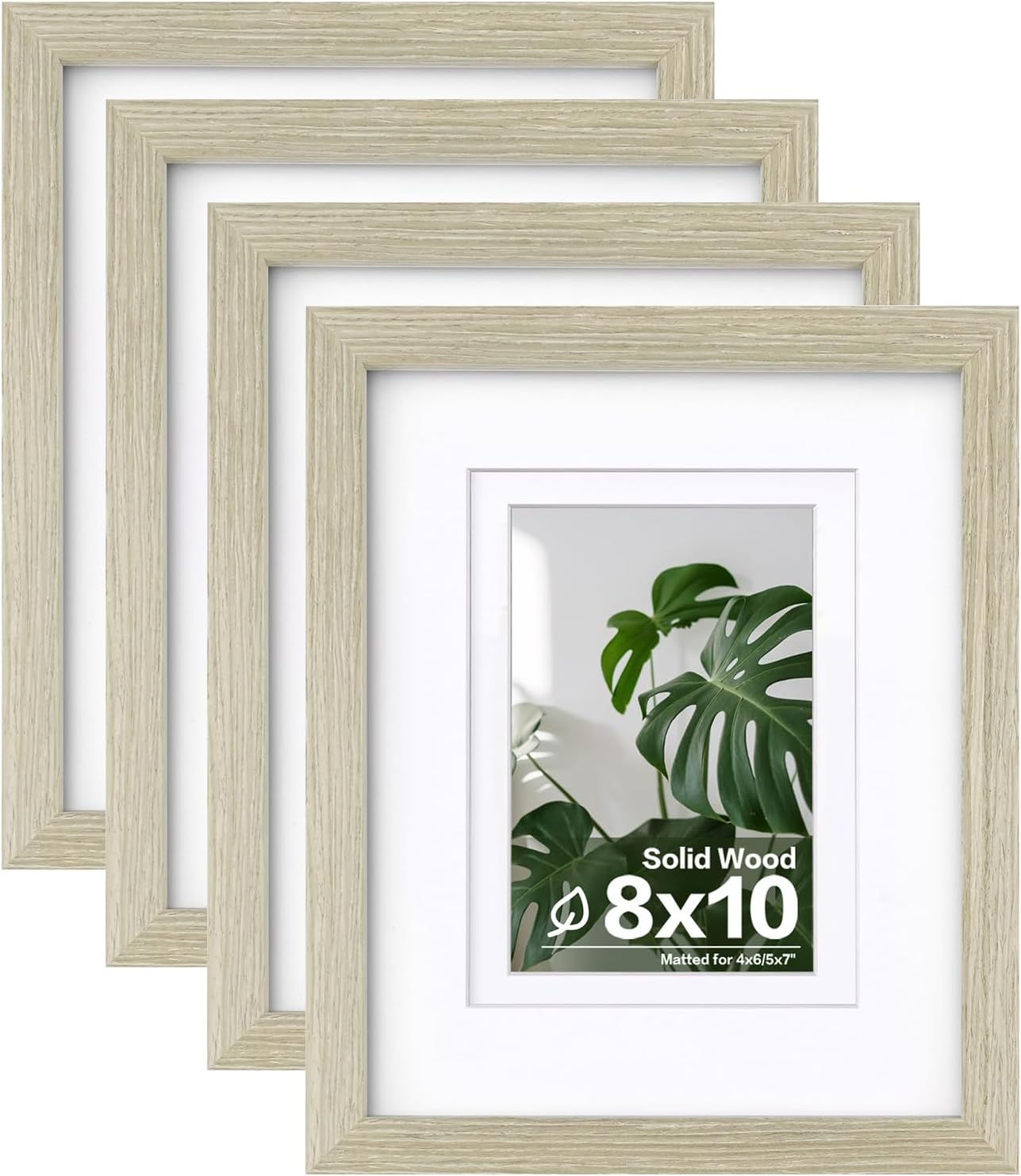 blue 8x10 Picture Frames Set of 4, Made of Solid Wood Covered by ...