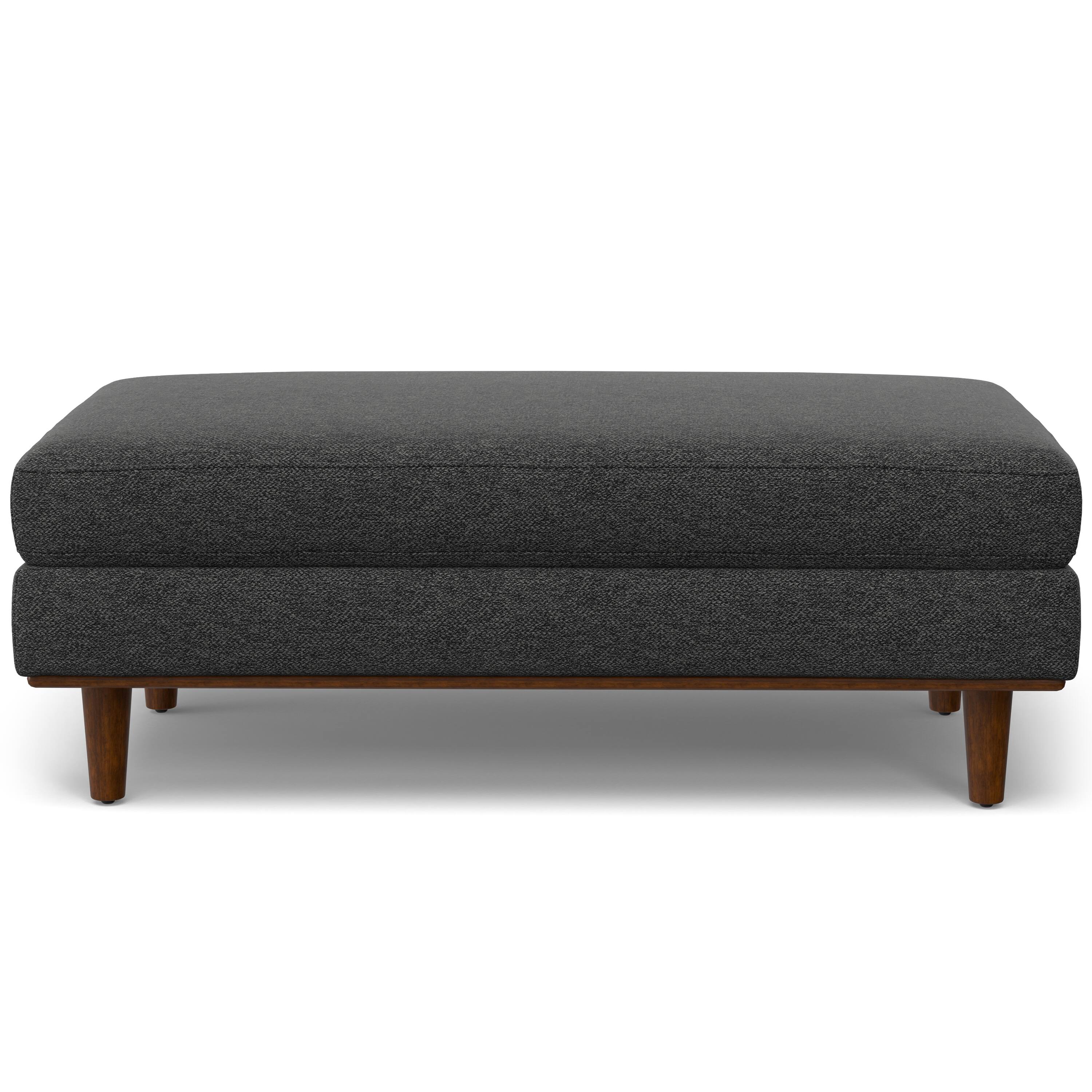 Simpli Home Morrison Large Rectangular Ottoman Charcoal Grey AXCOTMORLG ...
