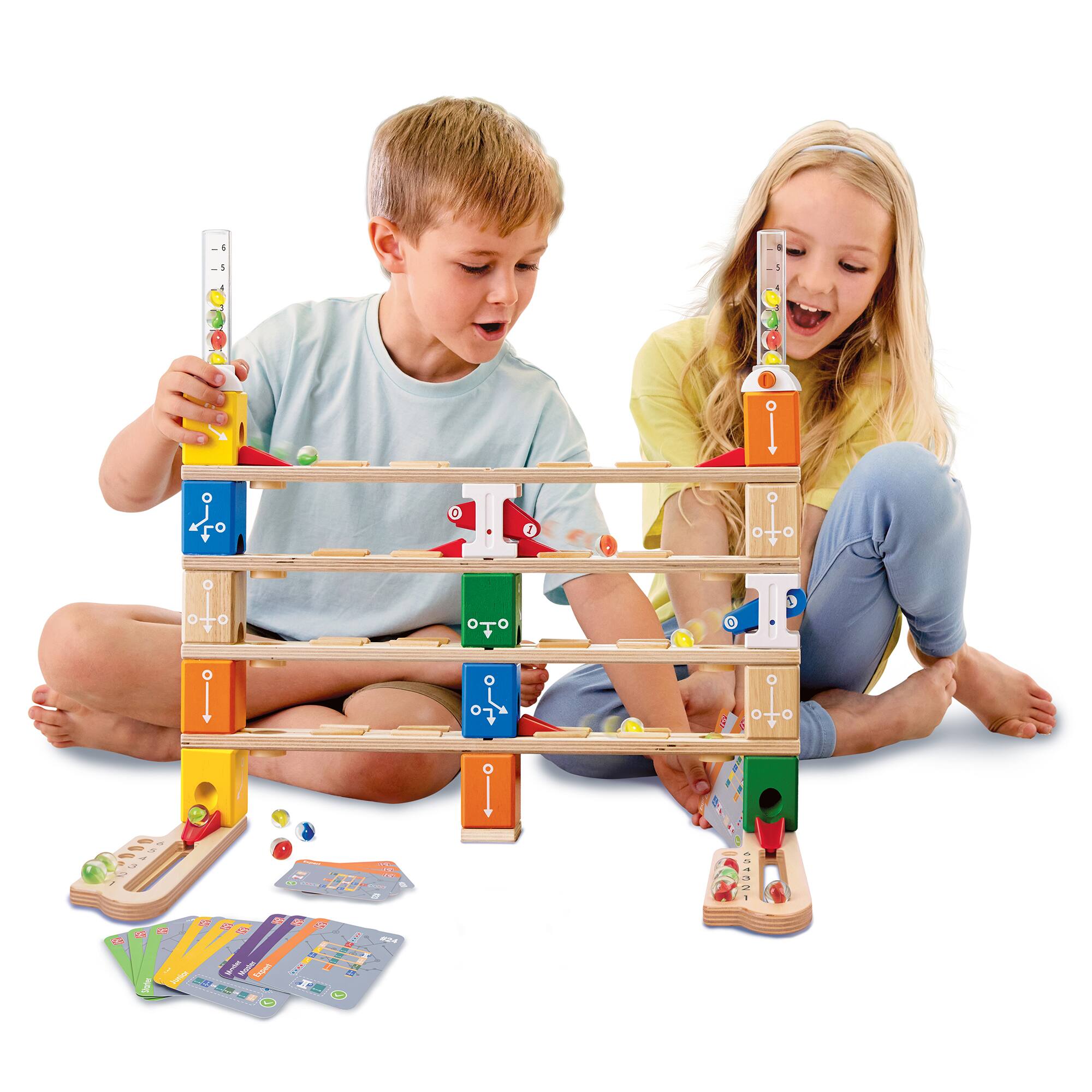 Best Buy: Hape Hape: Quadrilla Basic Coding Set 102 pc Wooden Marble ...