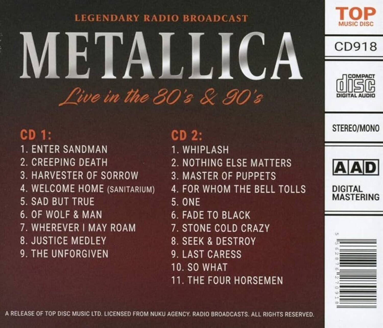 Metallica Live In The 80s COMPACT DISCS [CD] - Best Buy