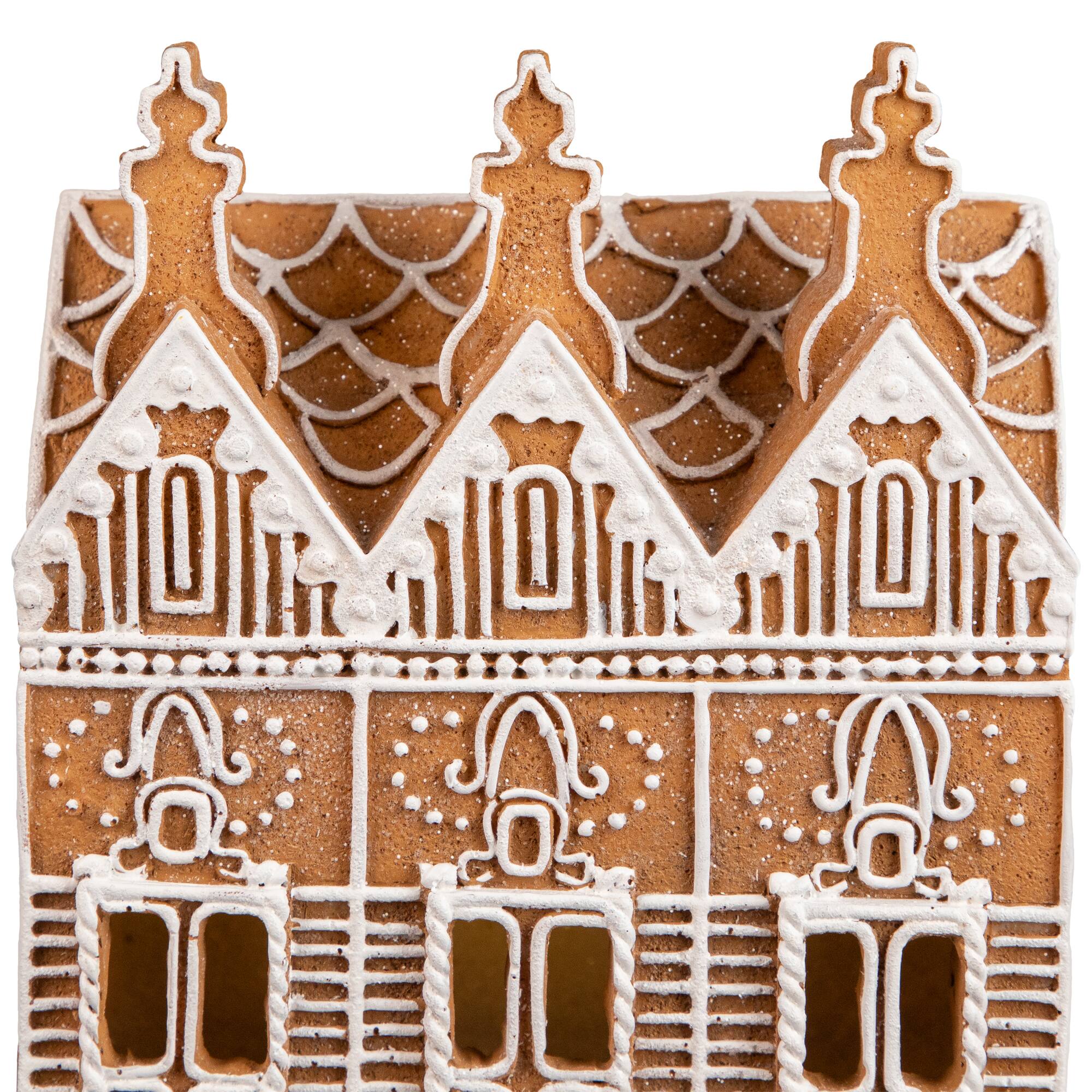 Northlight Lighted and Frosted Icing Triple Row Gingerbread House ...