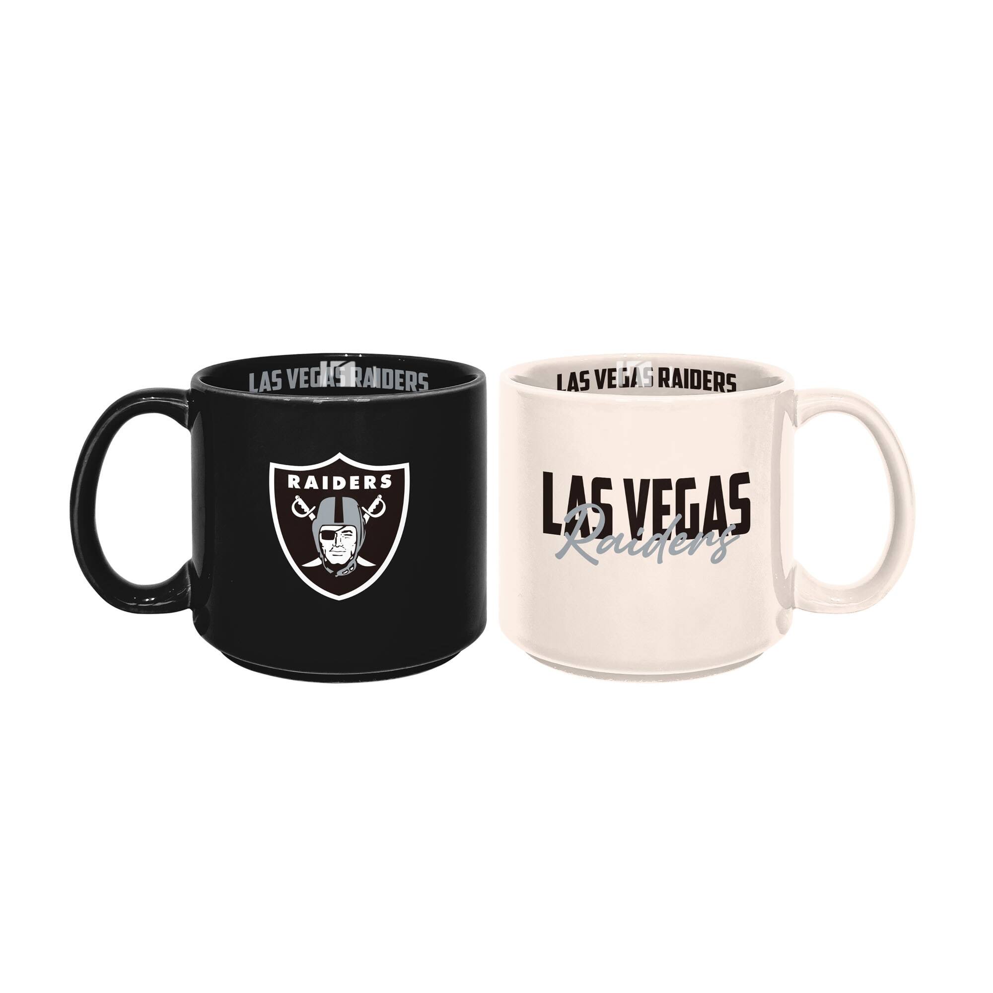 Logo Brands Las Vegas Raiders 2 Pack 15oz. Stackable Mug Set Multicolor ...