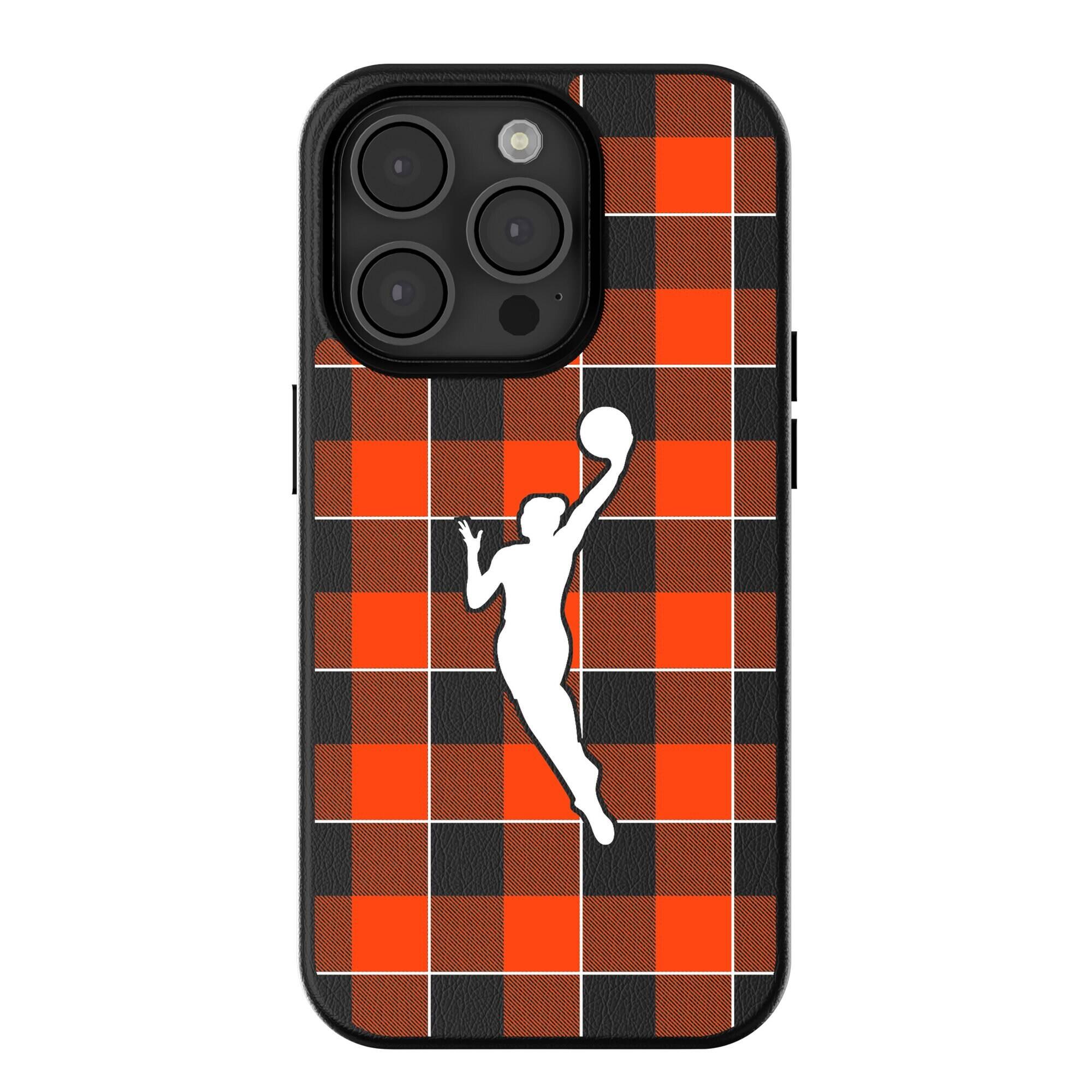 Keyscaper WNBA WNBA Plaid Magnetic Bump iPhone Case 14 Pro Max Black ...