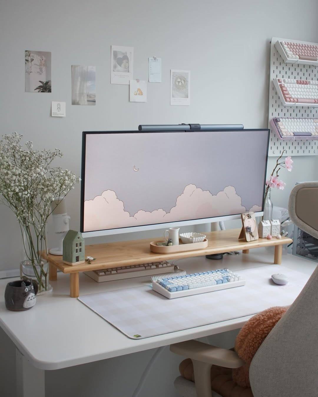 Refined Abode Design Dual Monitor Shelf Stand Riser With Underneath ...