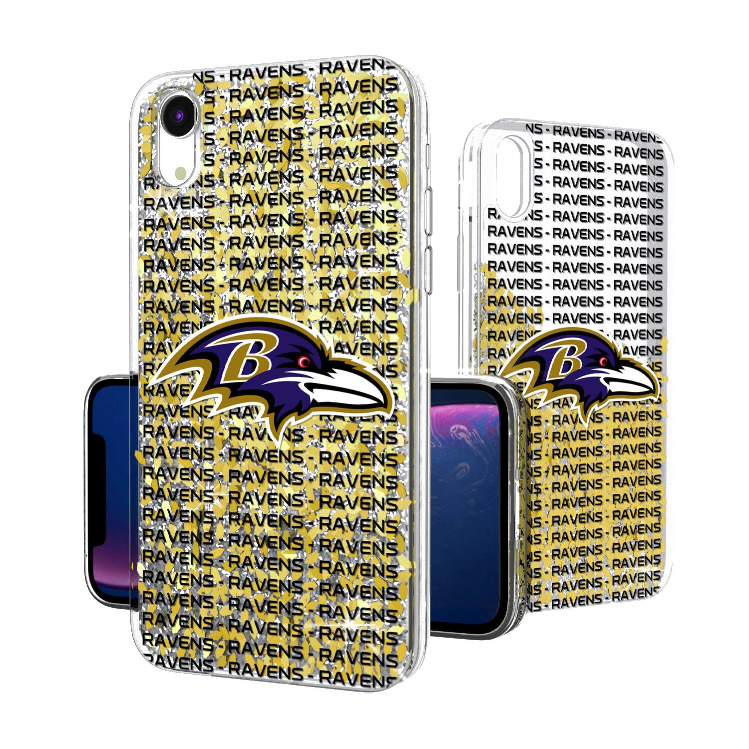 Keyscaper NFL Baltimore Ravens iPhone Text Backdrop Design Glitter Case ...