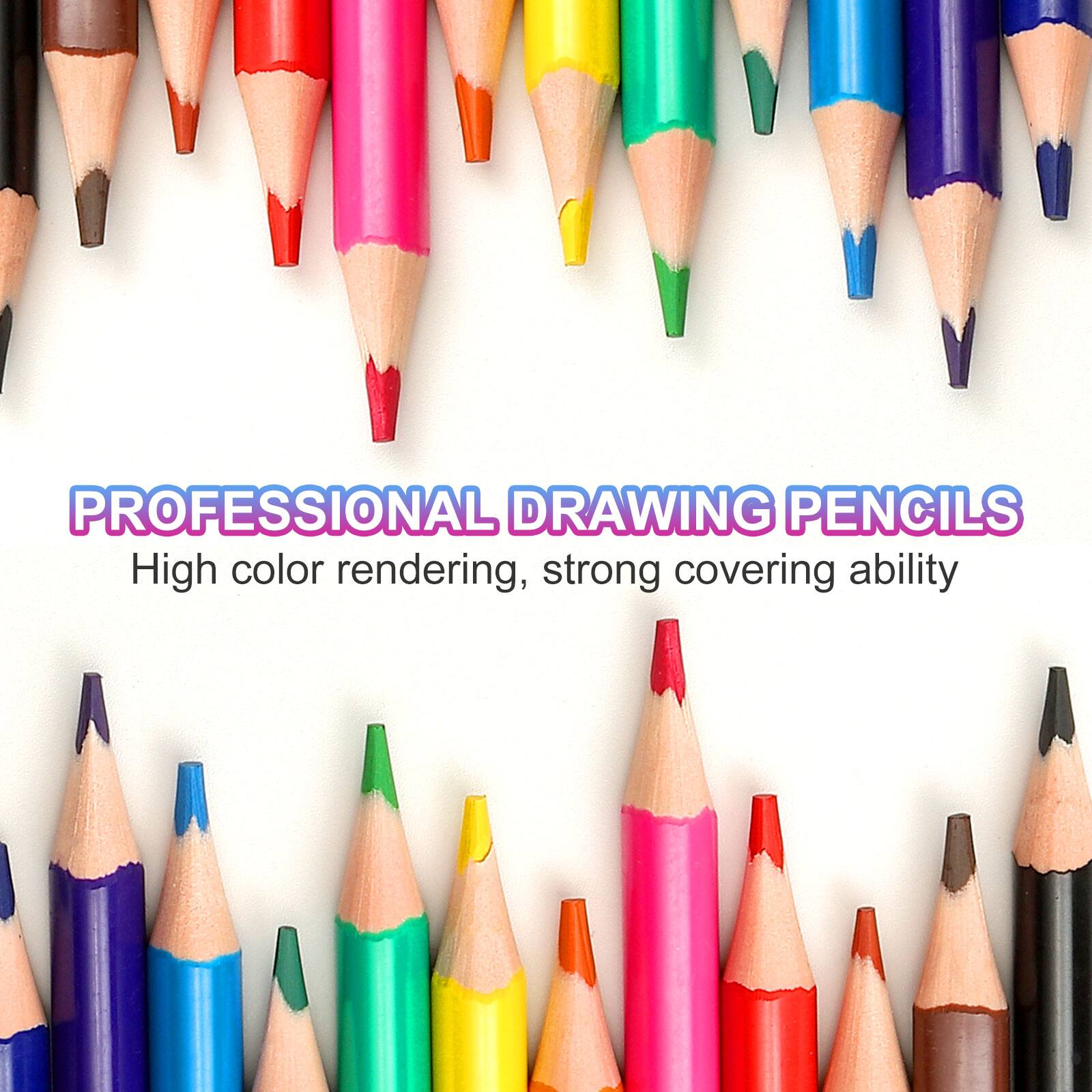 Unique Bargains Colored Pencils Set, 12pcs Oil Color Pencils Wooden ...
