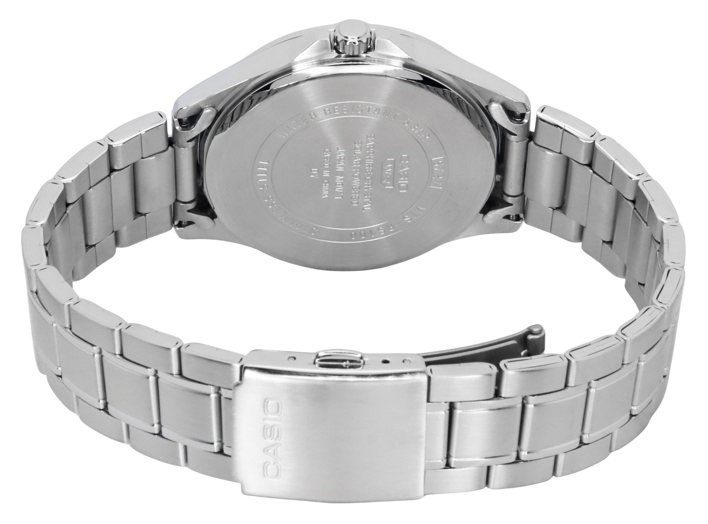 Casio Standard Analog Stainless Steel Black Dial Solar MTS RS100D 1AV ...