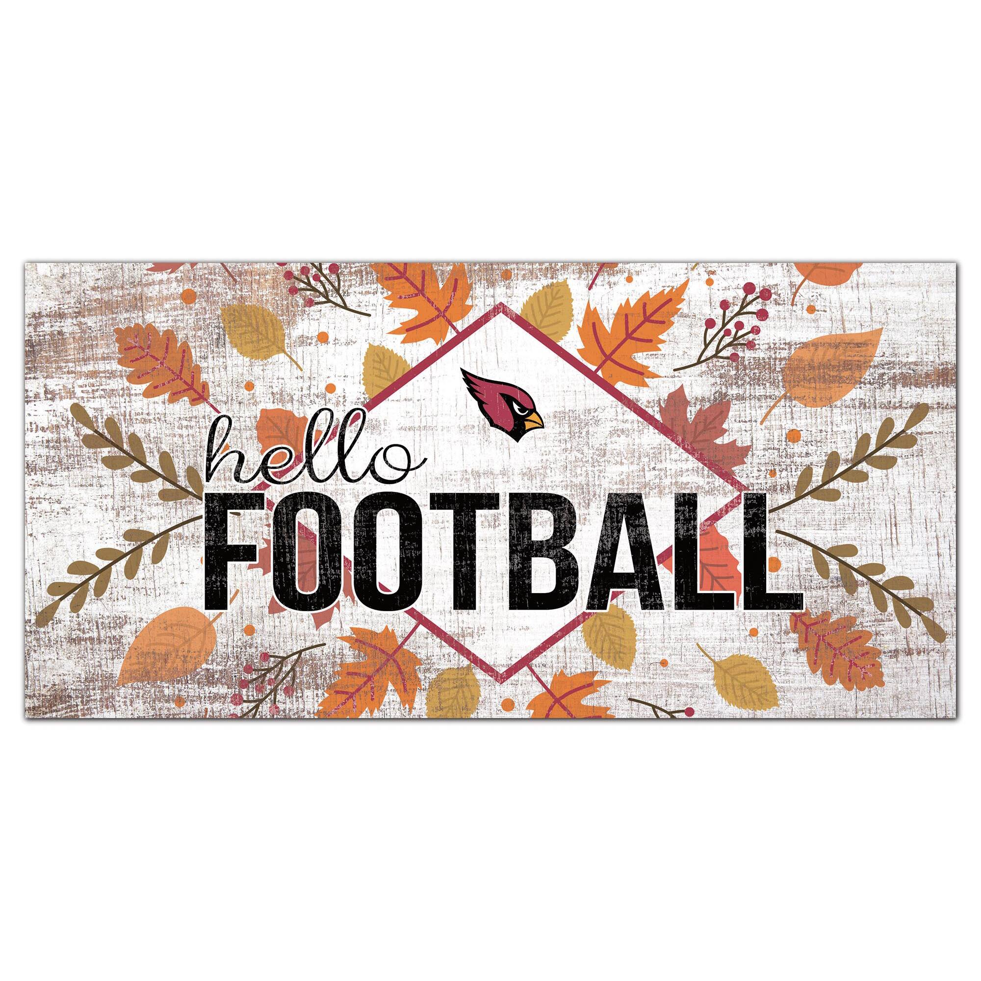Fan Creations Arizona Cardinals 6'' x 12'' Hello Football Wall Art ...