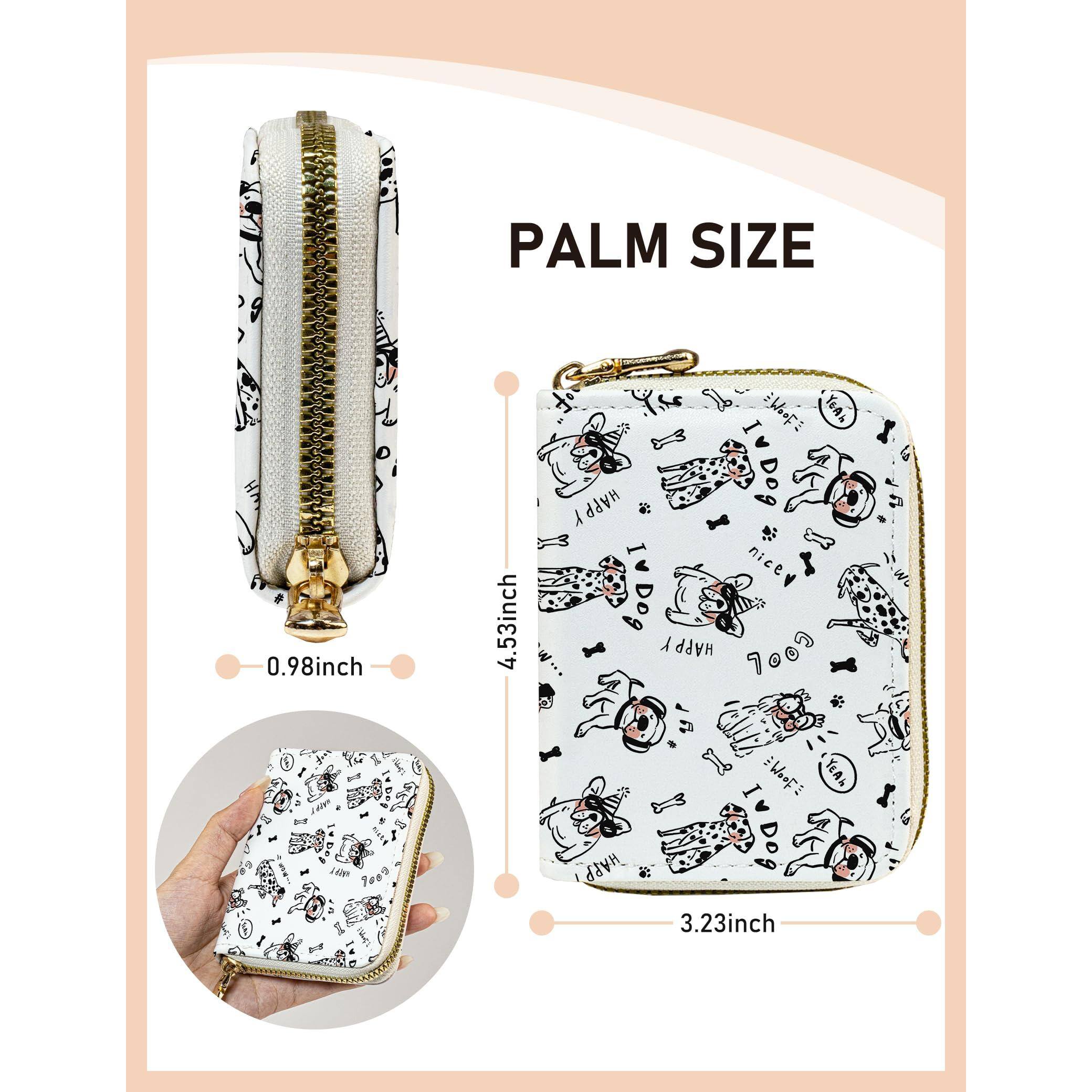 Jadie Link Credit Card Holder Women Cute Rfid Wallet Zipper Dog Lovers ...