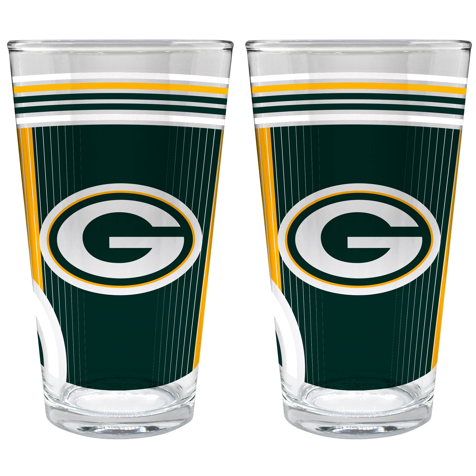Great American Products Green Bay Packers Two Piece 16oz. Pint Glass ...