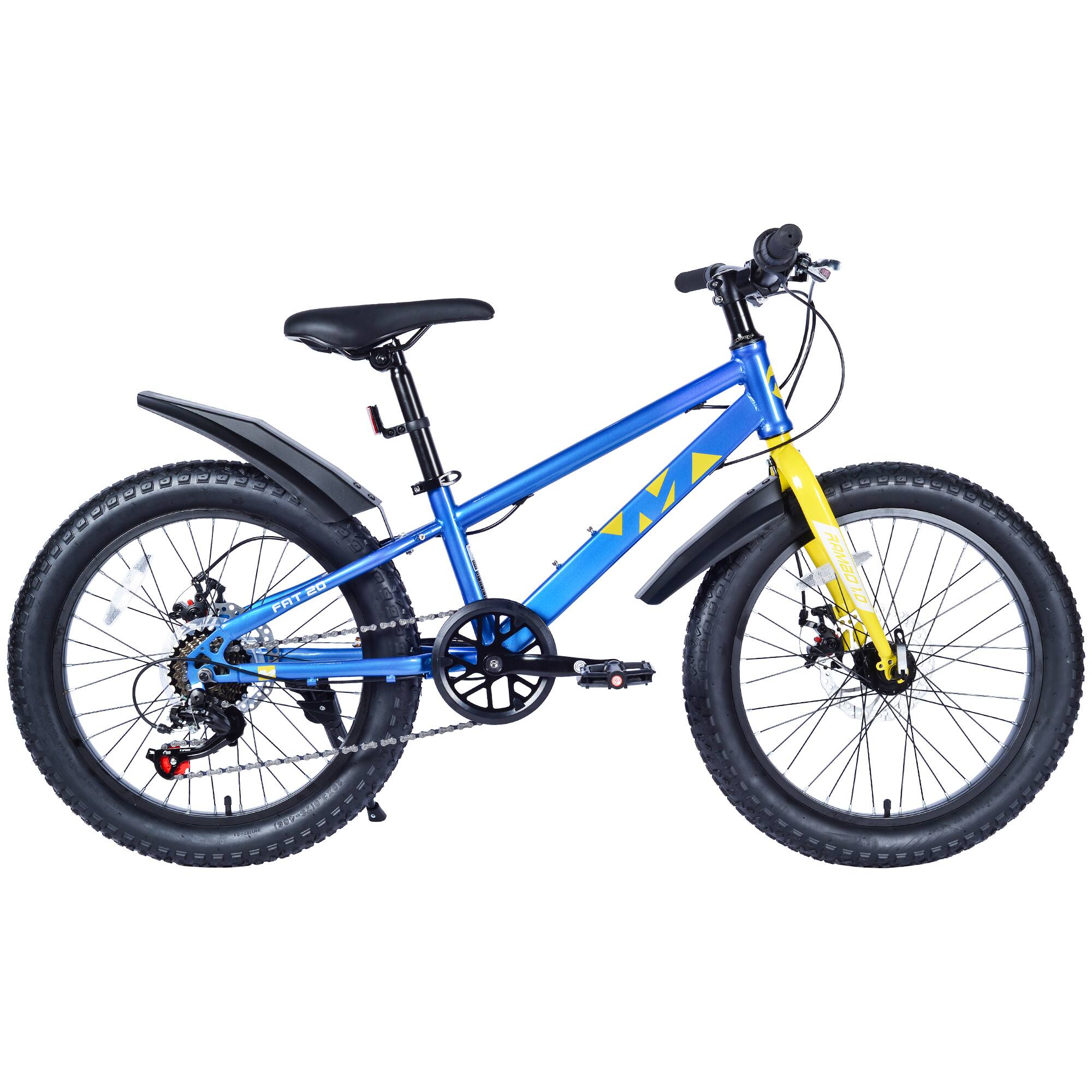 APRILSOUL 20 Inch Kids Fat Tire Bike 5 Years 7 Speed Dual Disc Brakes ...