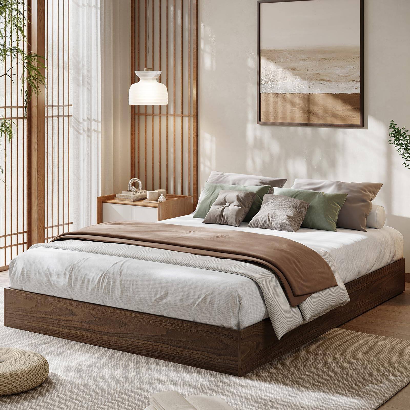 Acekool King Size Wood Platform Bed Frame,Wooden Bed Frame Without ...