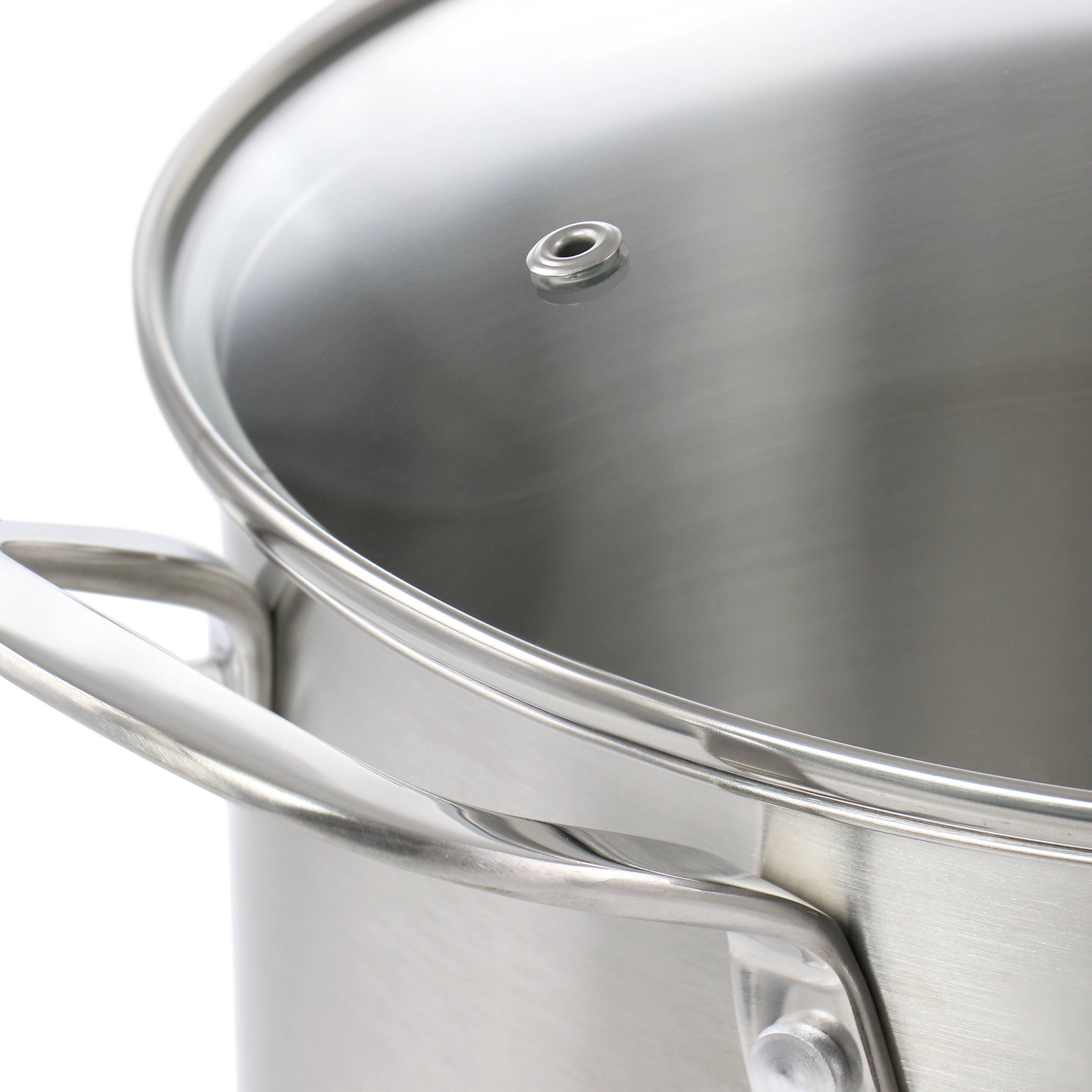 Martha Stewart Everday Midvale 8 Quart Stainless Steel Stock Pot with ...