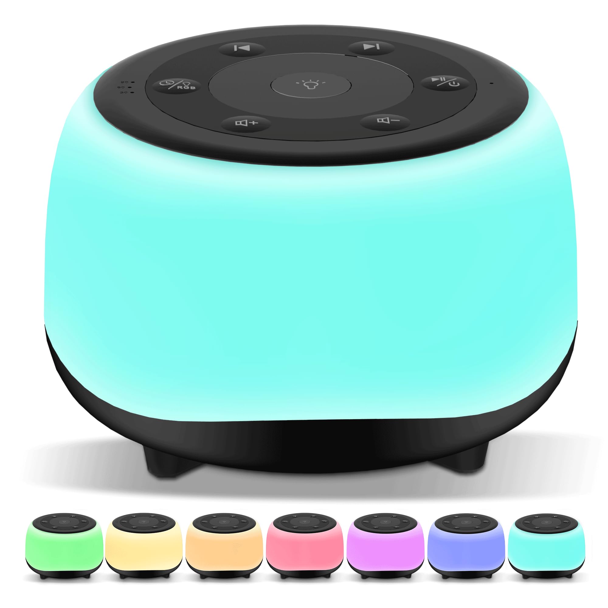 Cedar Assembly Noise Sound Machine With 7 Colors Night Light 34 Sounds ...