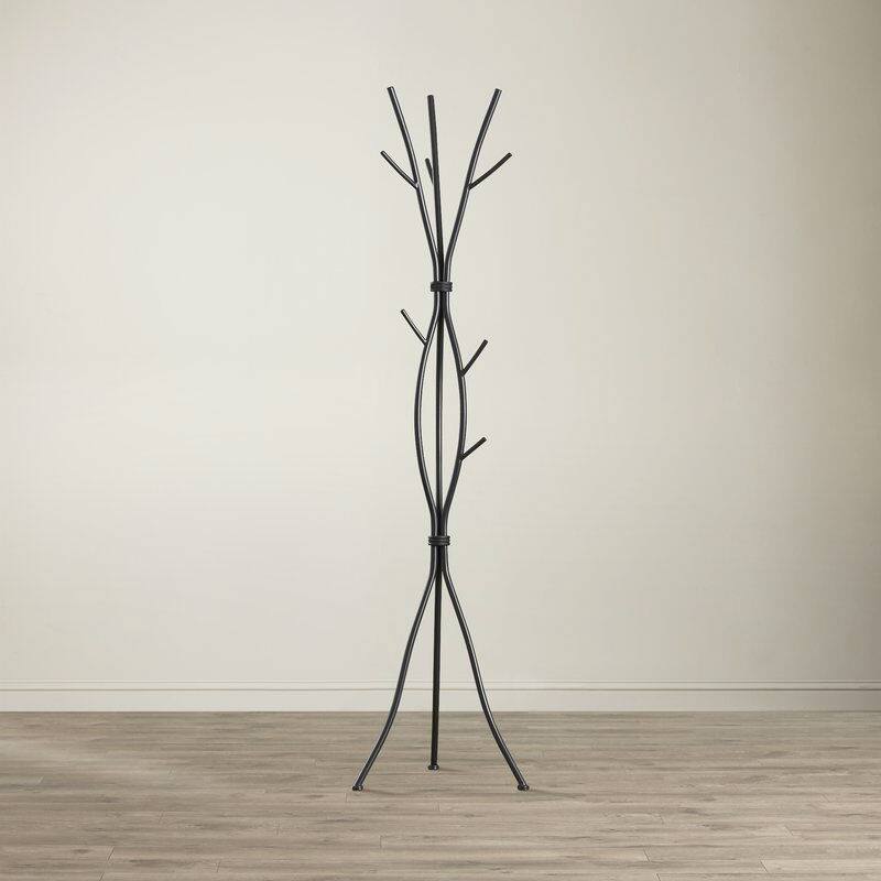 Hivvago Metal Tree Branch Style Coat Rack with Multiple Hooks Black ...