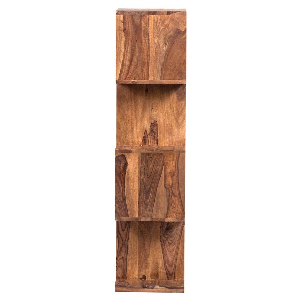 Porter Designs Urban Solid Sheesham Wood 4 Shelf Bookcase, Natural ...