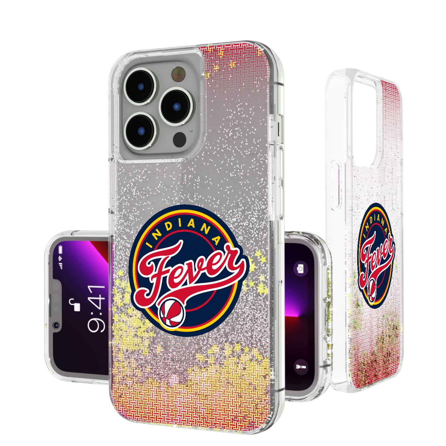 Keyscaper WNBA Indiana Fever Linen Logo iPhone Glitter Case 15 Pro Max ...
